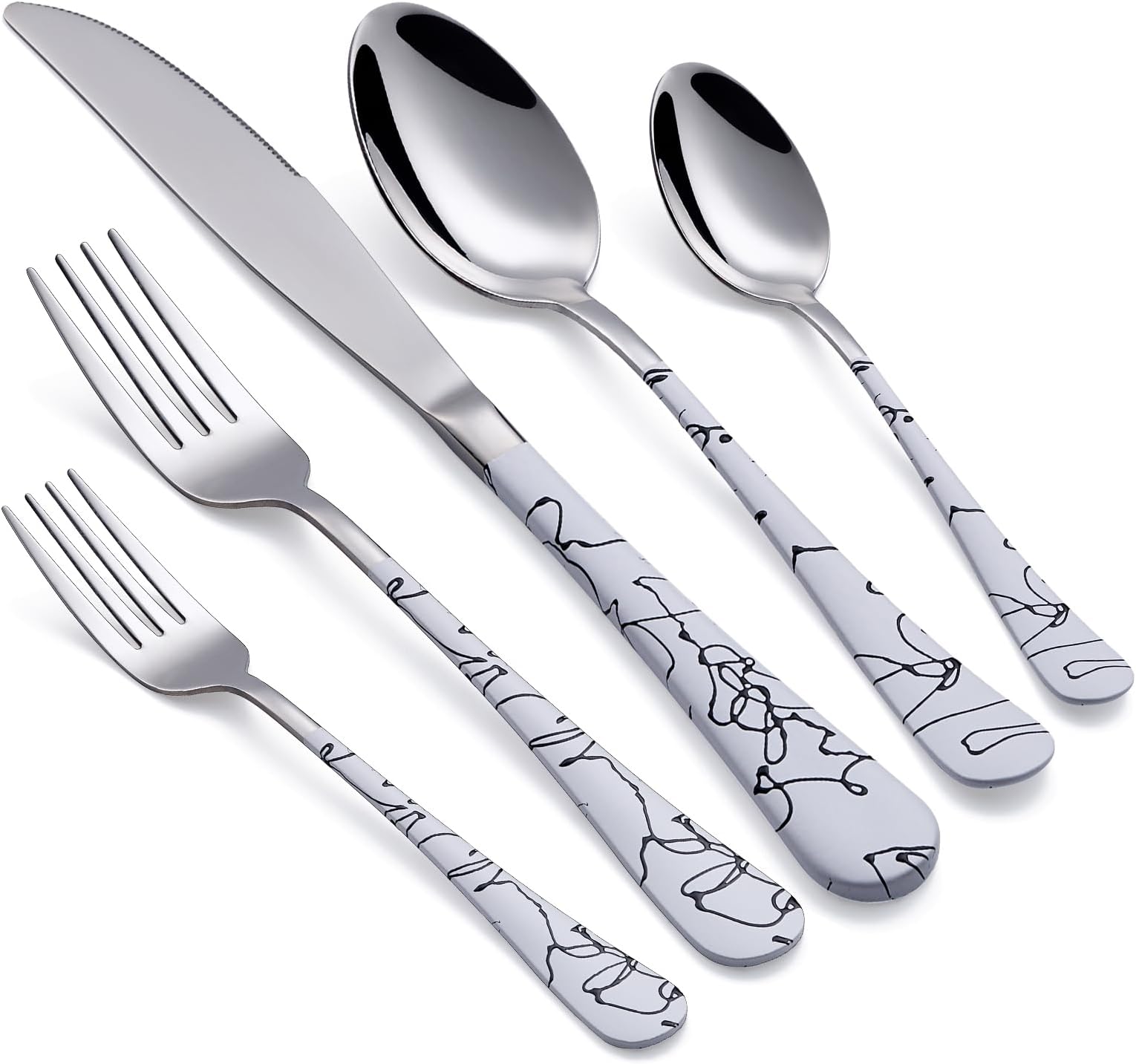 Amazon.com | Cambridge Silversmiths Felicity Sand 20-Piece Flatware ...