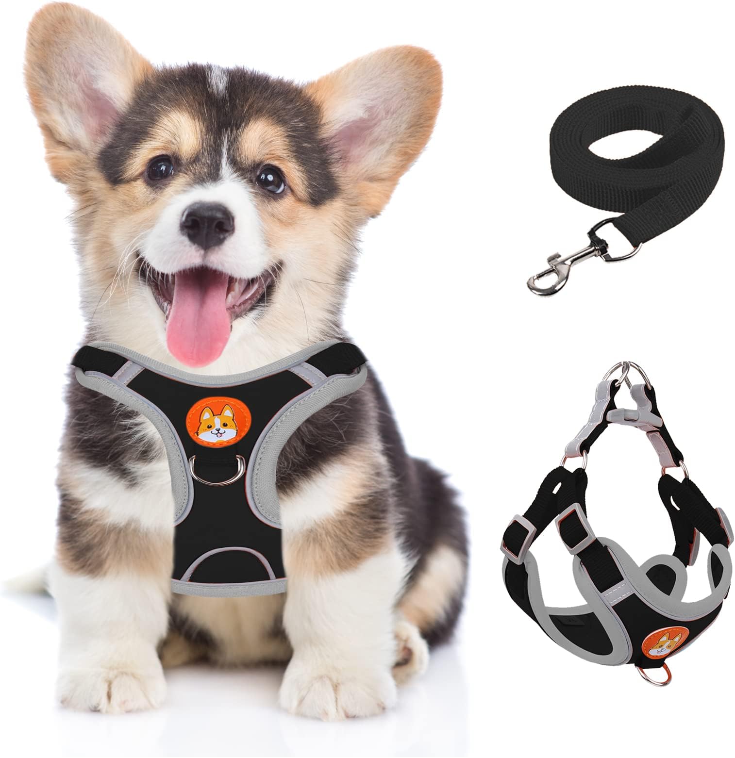 Amazon.com : Dog Harness for Small Dogs, Adjustable Step in Dog Harness No Pull Dog Puppy ...