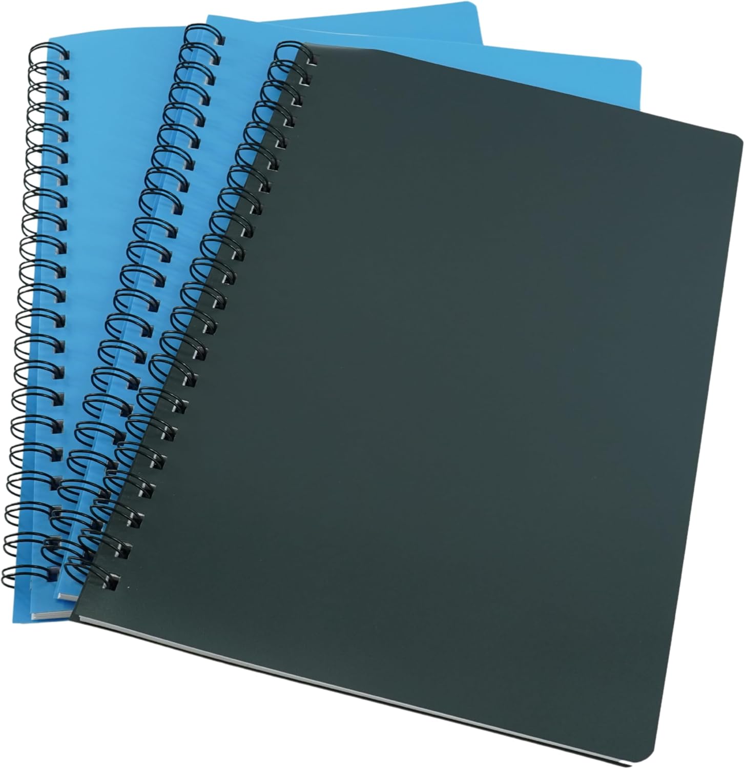 A4 Twin Wiro Bind Plastic Front Back Cover Blank Notebook 33 Lines ...