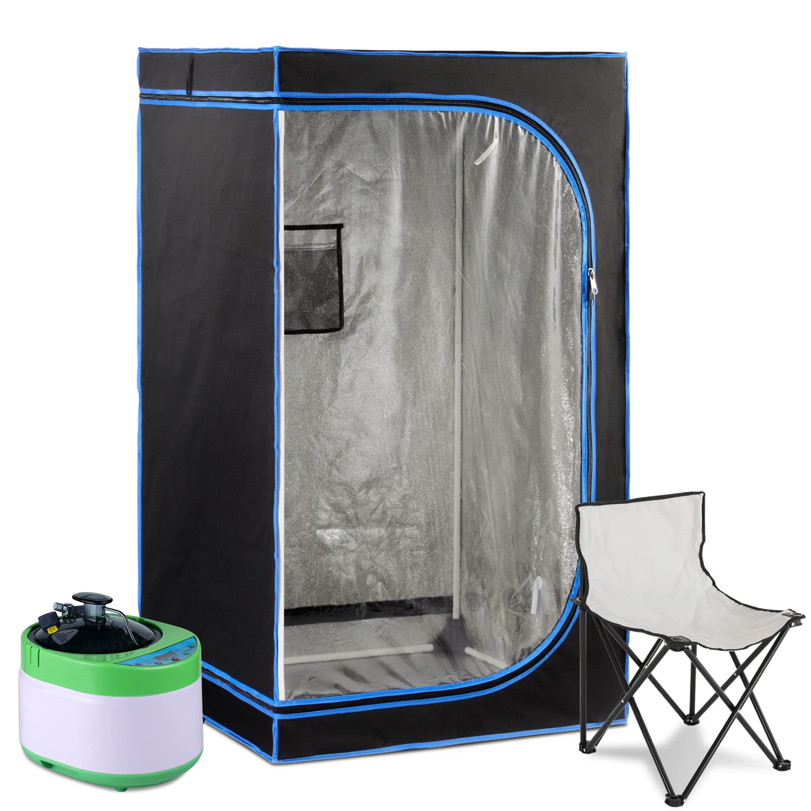 ZONEMEL Full Size Portable Steam Sauna Kit, Personal Full Body Home Spa ...