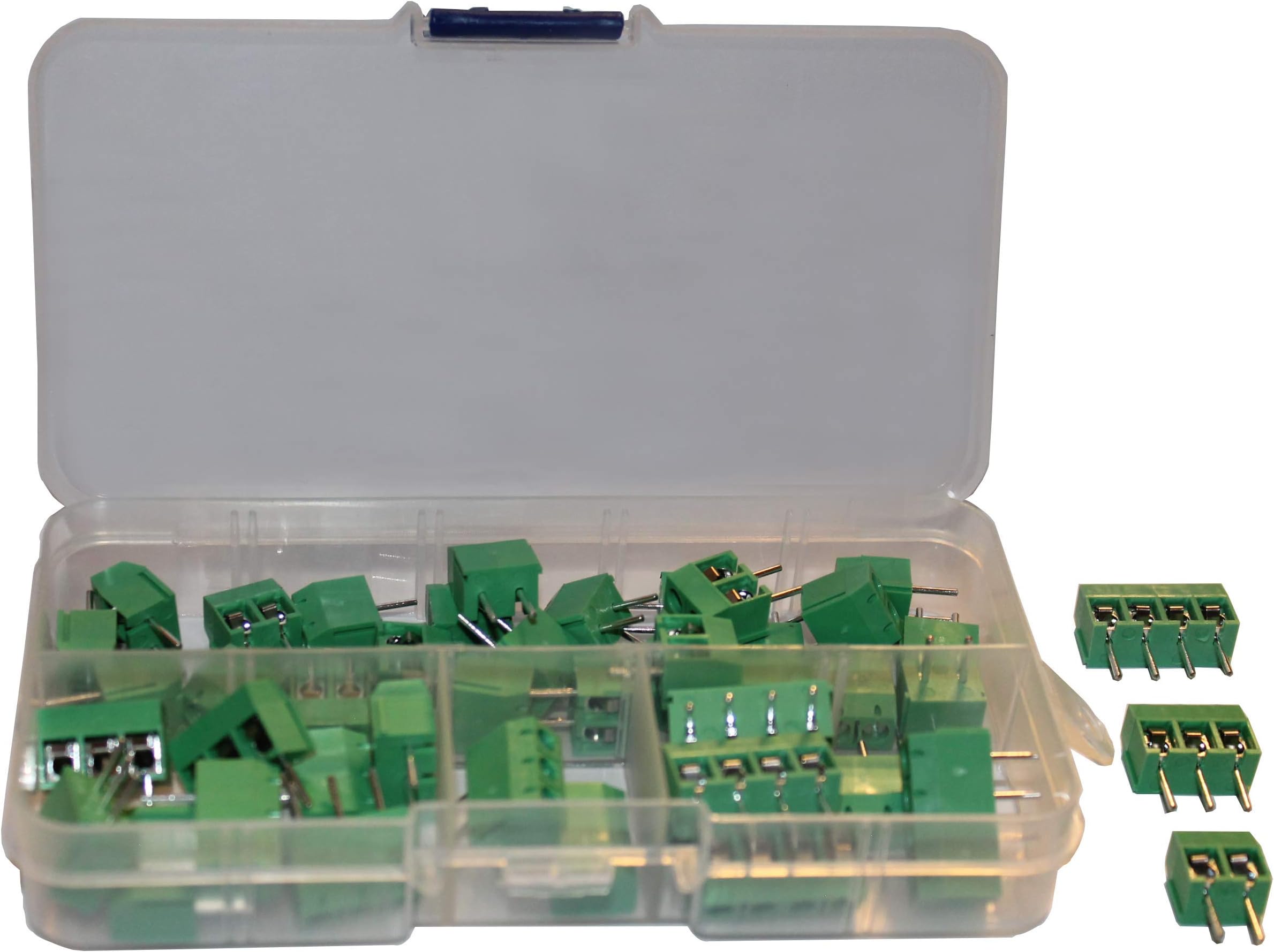 Amazon.com: Glarks 40pcs(8 Kinds) 2.54/3.8/5.0/7.5mm Pitch 2/3 Pin PCB ...