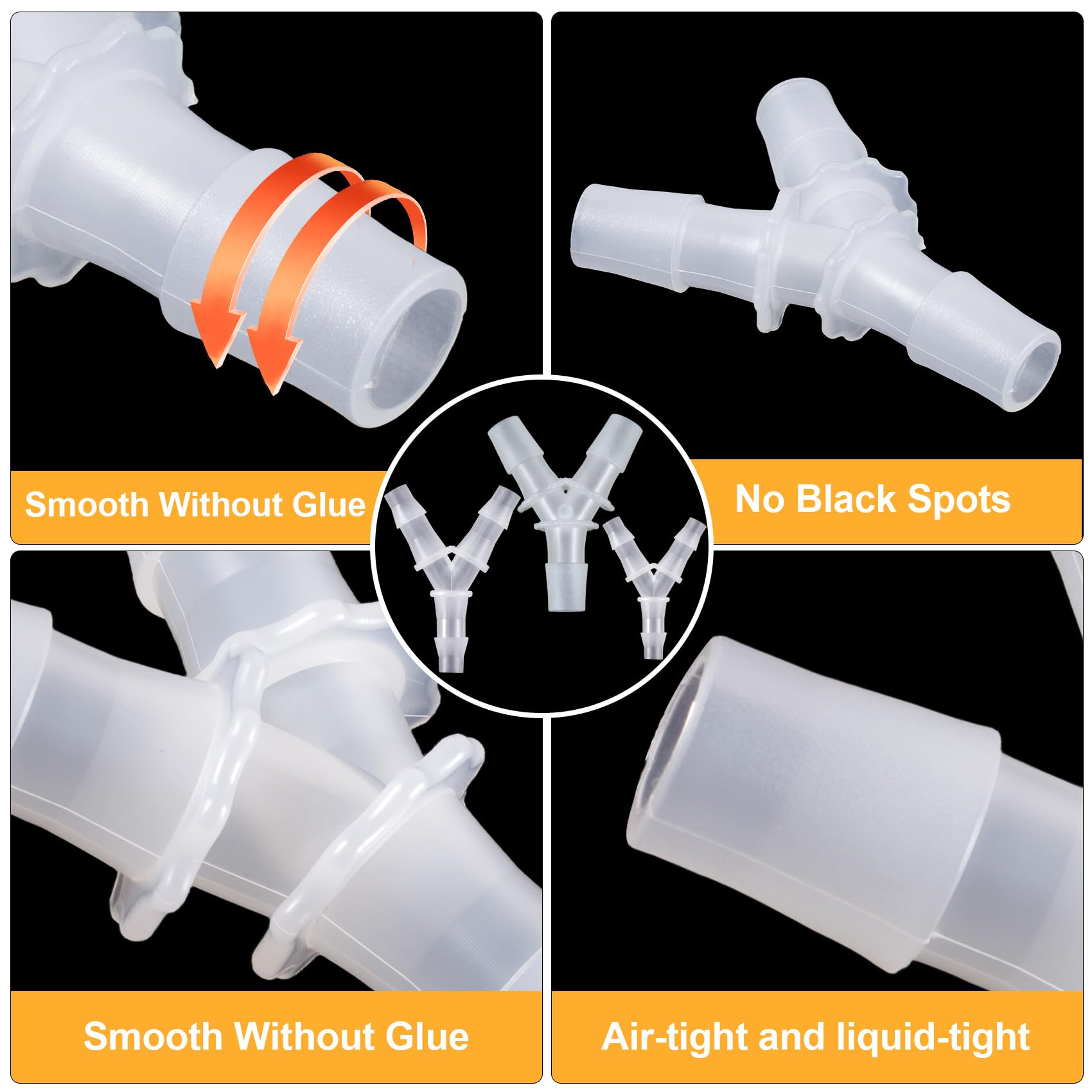 Snapklik.com : PAGOW 6 Pcs Plastic Hose Splitter, Y Shaped 3 Way ...