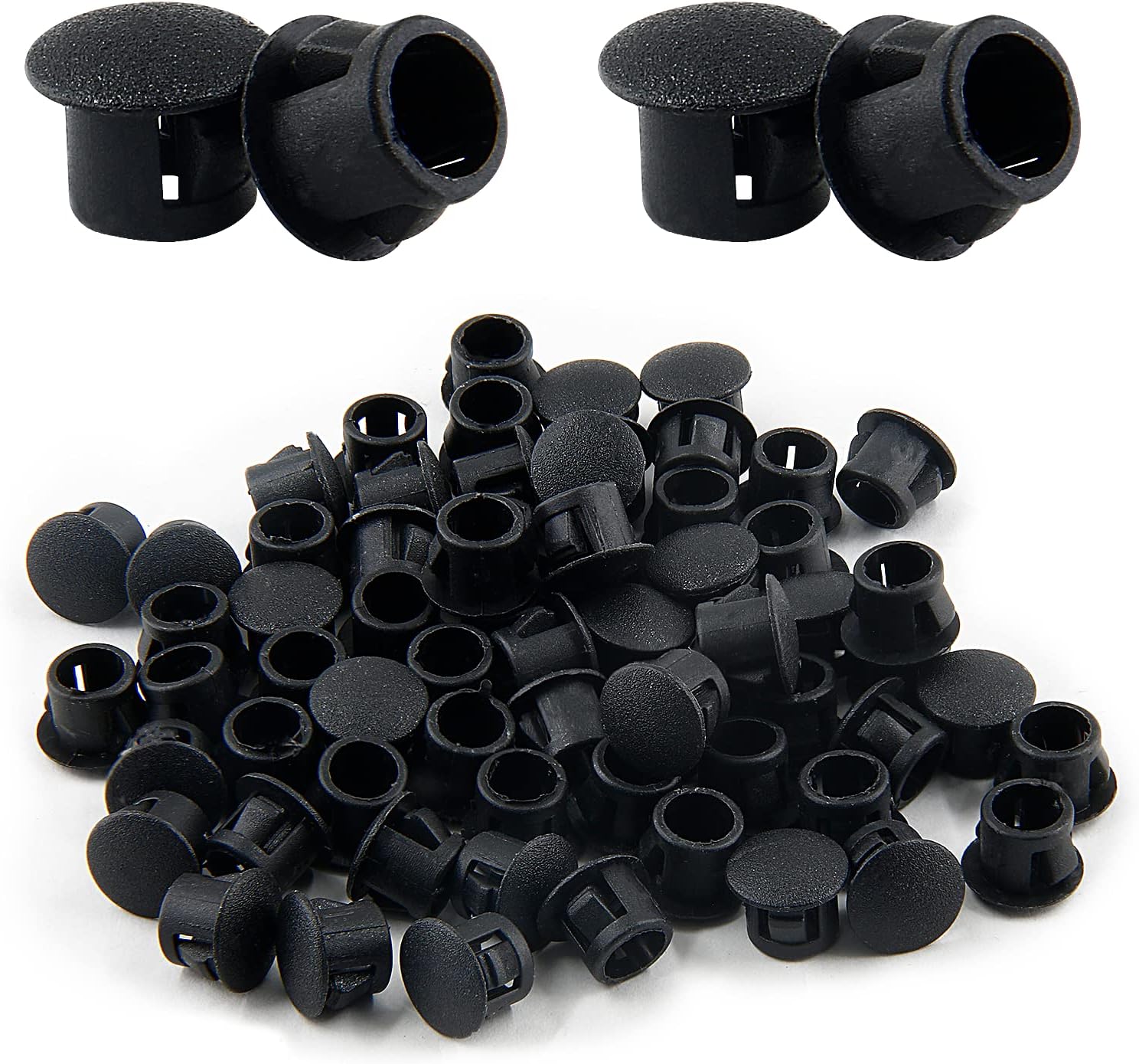 120 Pcs Screw Covers Caps Black Hole Plugs Plastic Screw Caps Round ...
