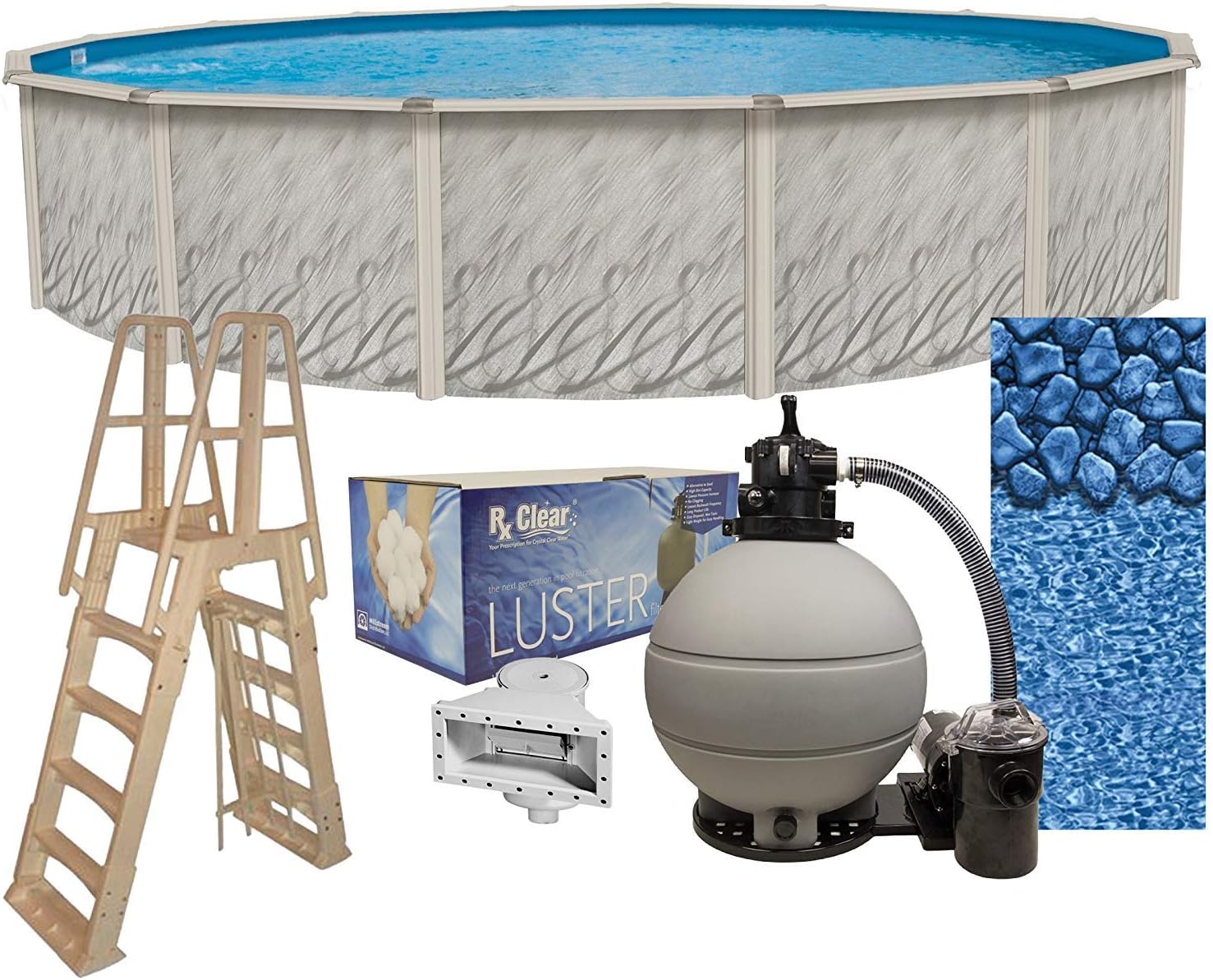 Amazon.com: Lake Effect Pools 'Impressions' 18' Round Above Ground ...