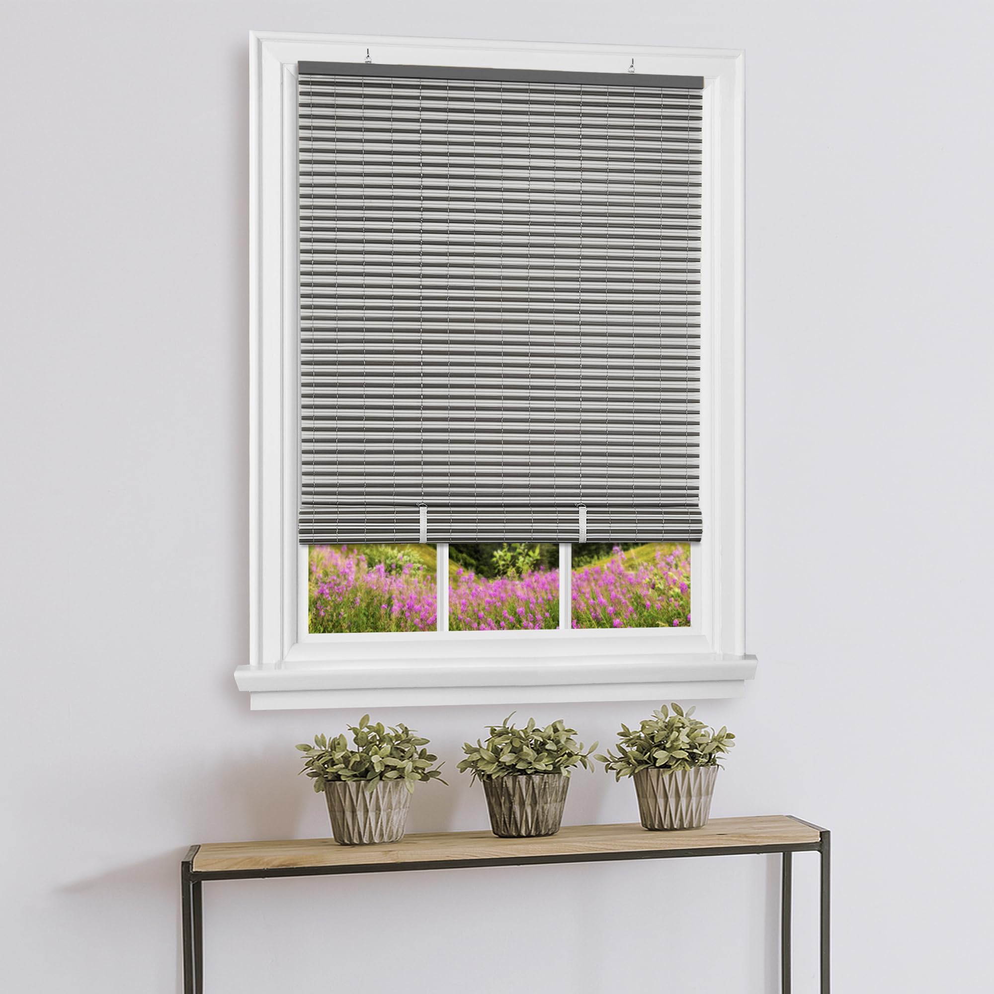 Cordless Veranda Vinyl Roll-Up Blind - 72 Inch Length, 72 Inch Width ...