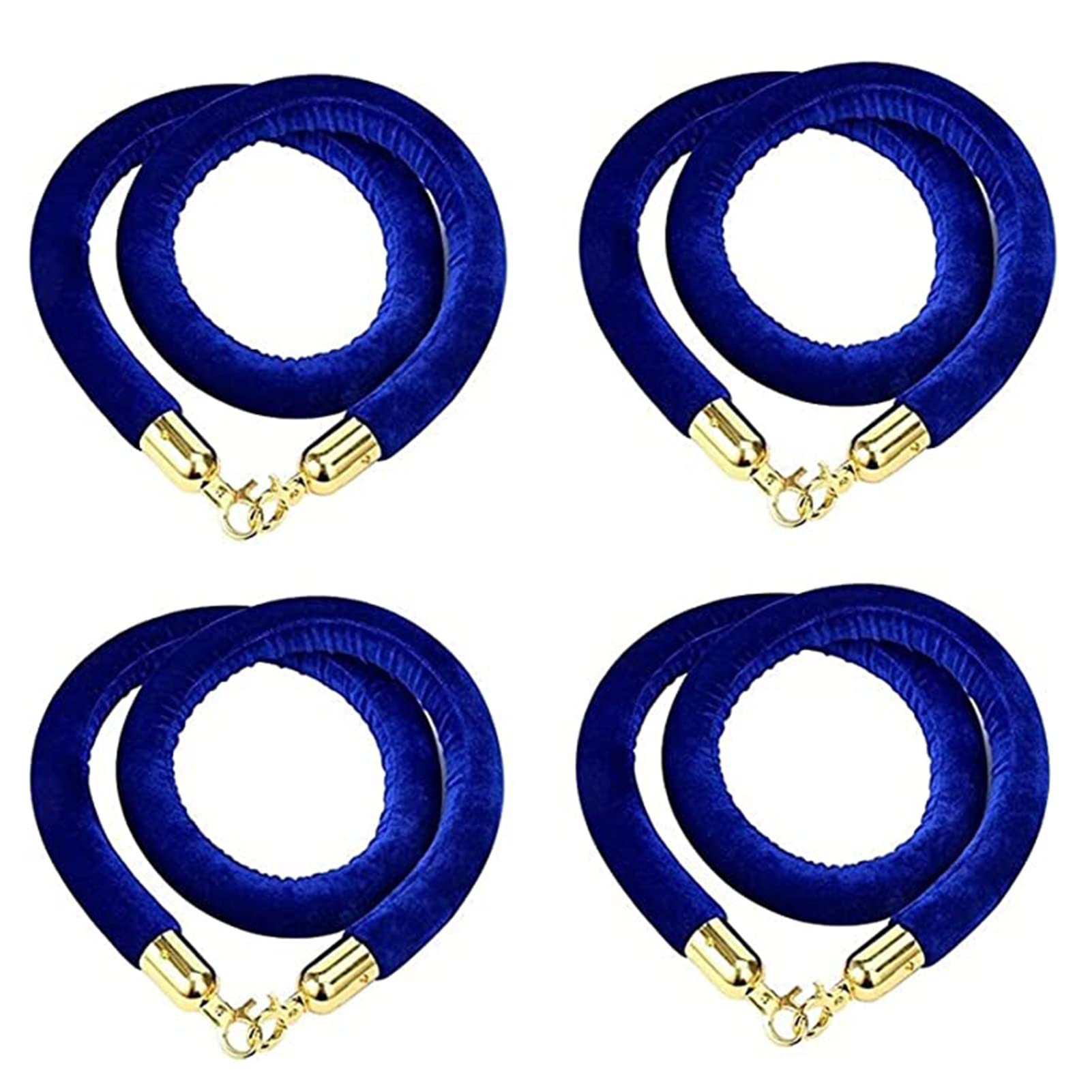 Retractable Barrier Okllen 4 Pack Red Velvet Stanchion Rope, 1.5M Crowd ...