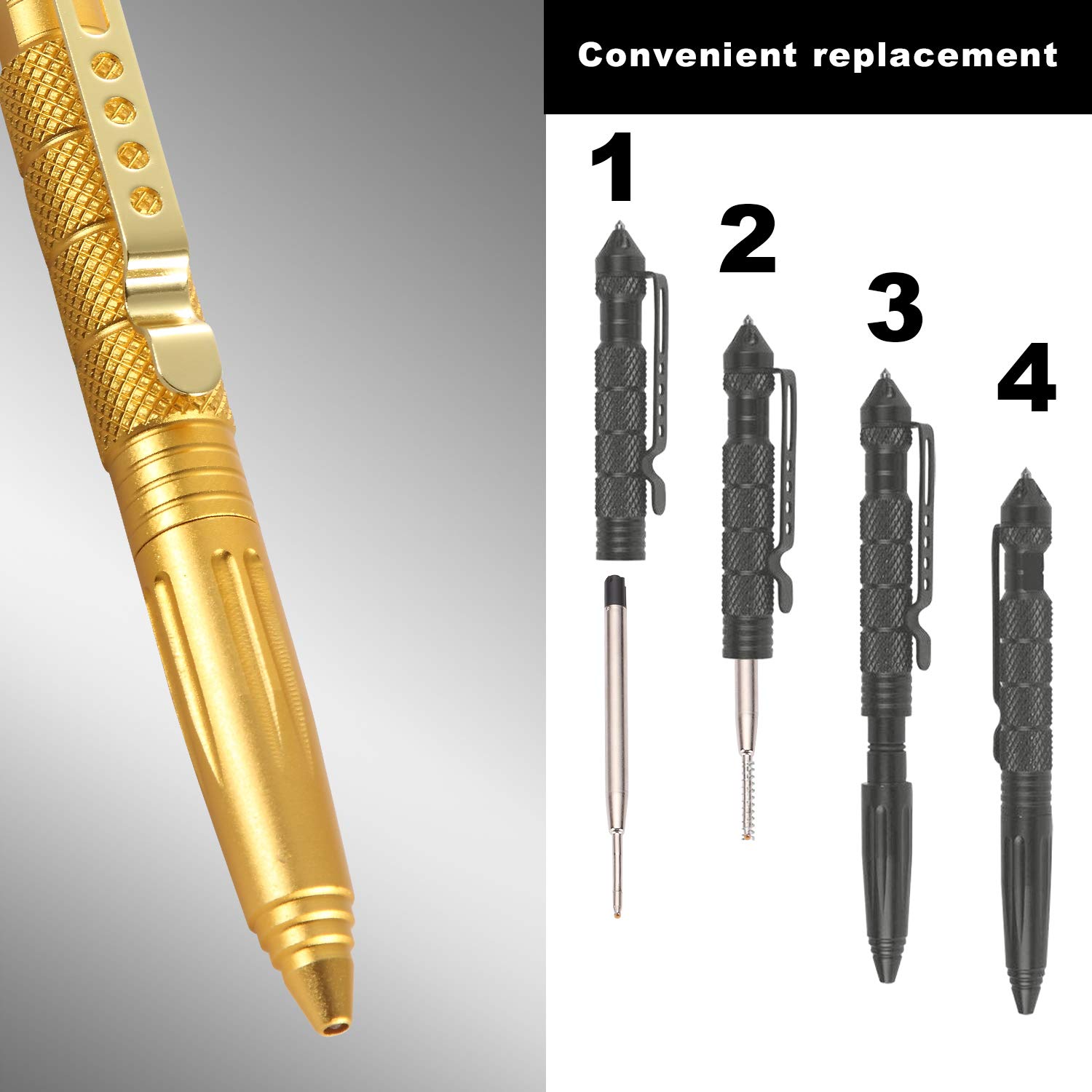 Snapklik.com : Yizerel 2 Pack Military Tactical Pen Set