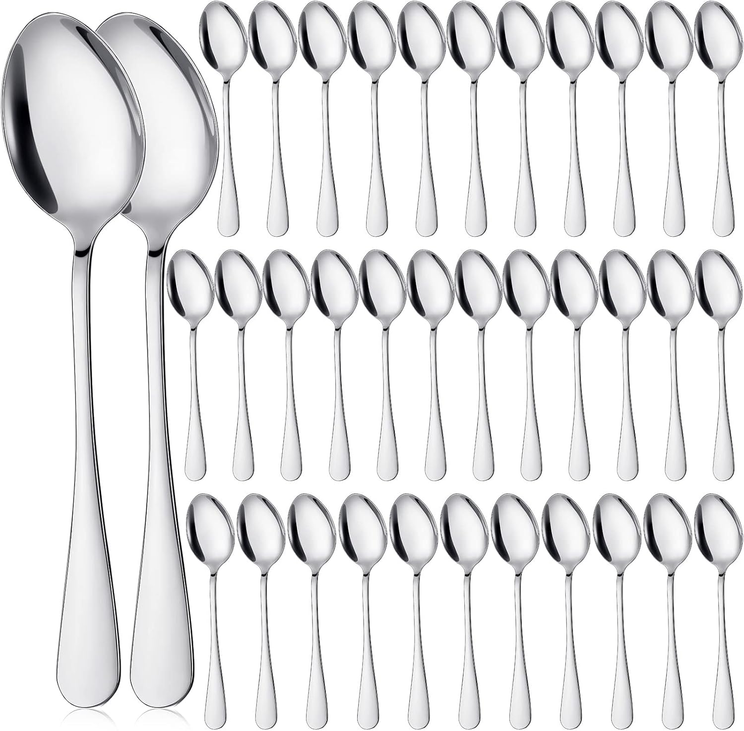Amazon.com | Dinner Spoons Set Stainless Steel Spoons Flatware Spoons ...