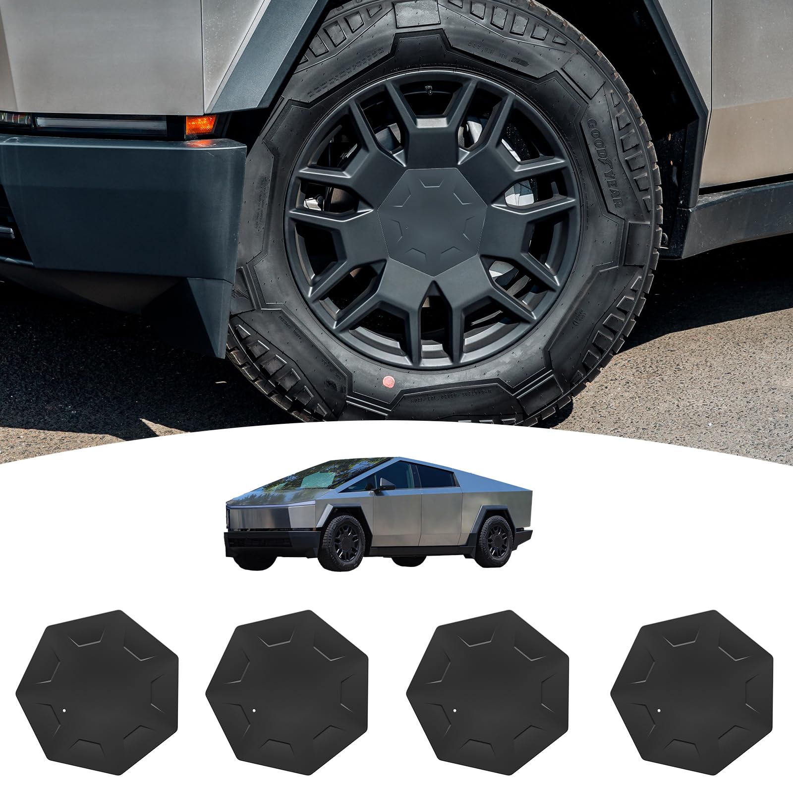 Amazon.com: Wheel Caps for Cybertruck Accessories 2024 ABS Wheel Center ...