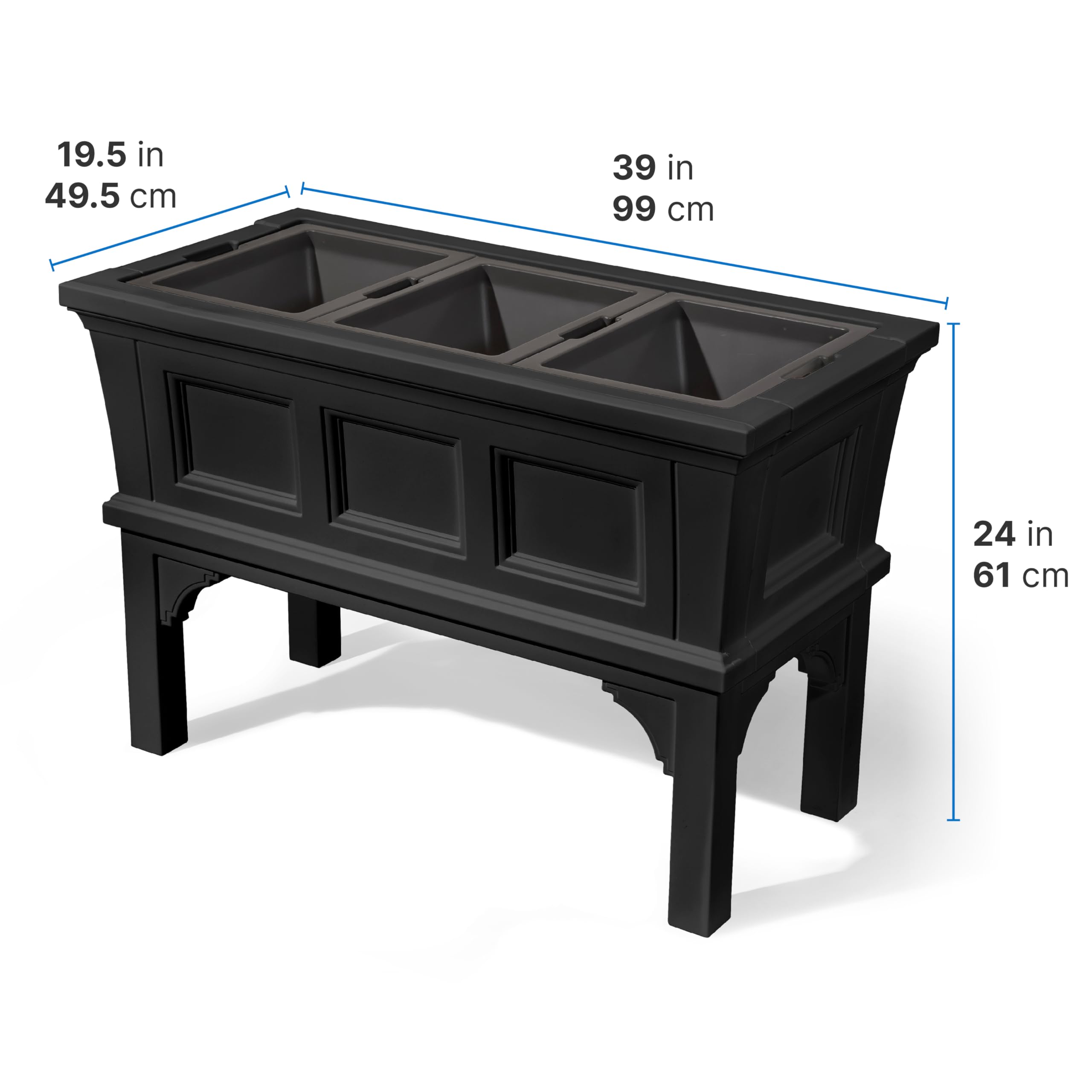 Snapklik.com : Atherton Raised Planter Box, Large Planters For Outdoor ...