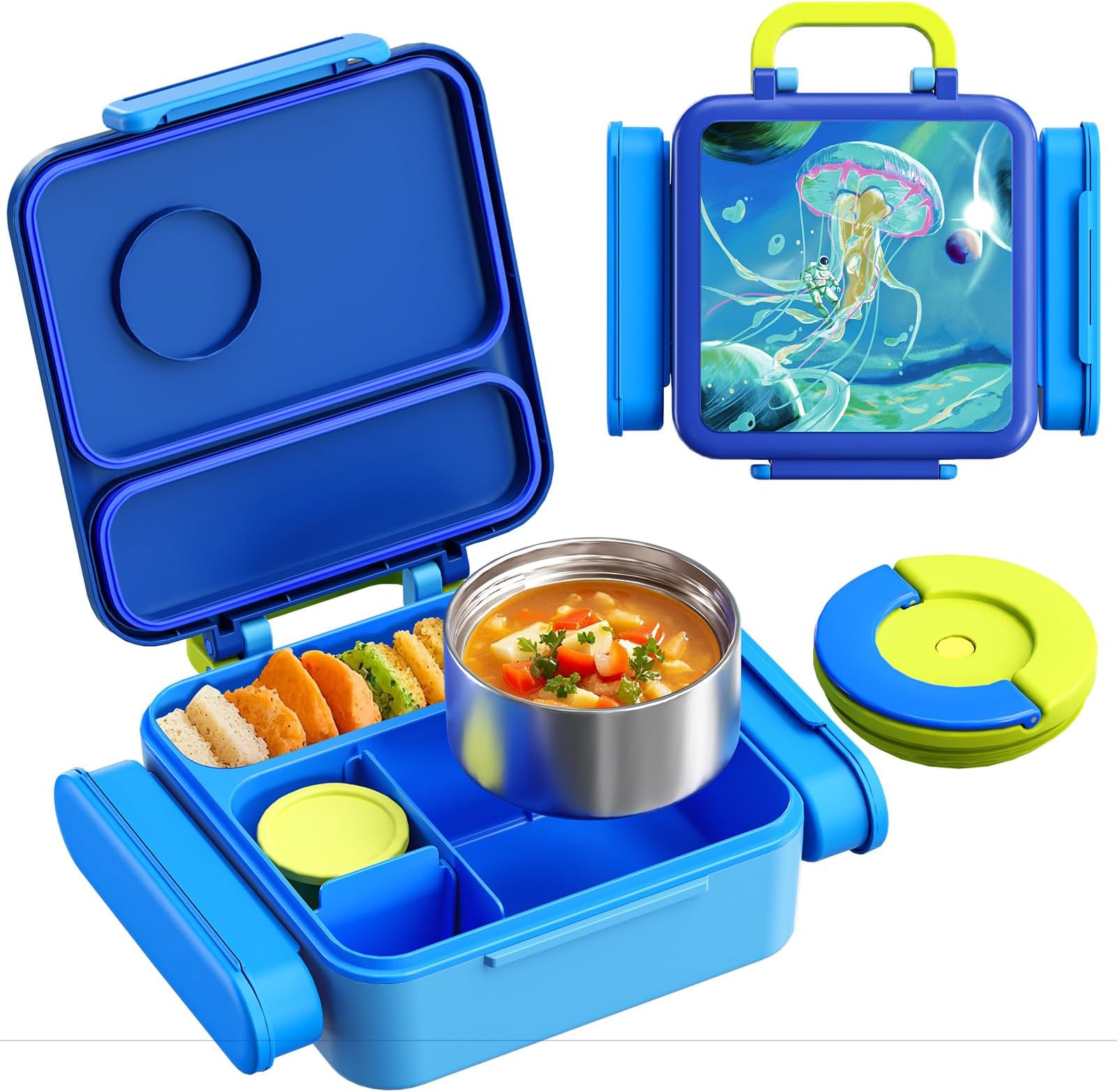 Amazon.com: HAIXIN Bento Box for Kids - Insulated Lunch Box with ...
