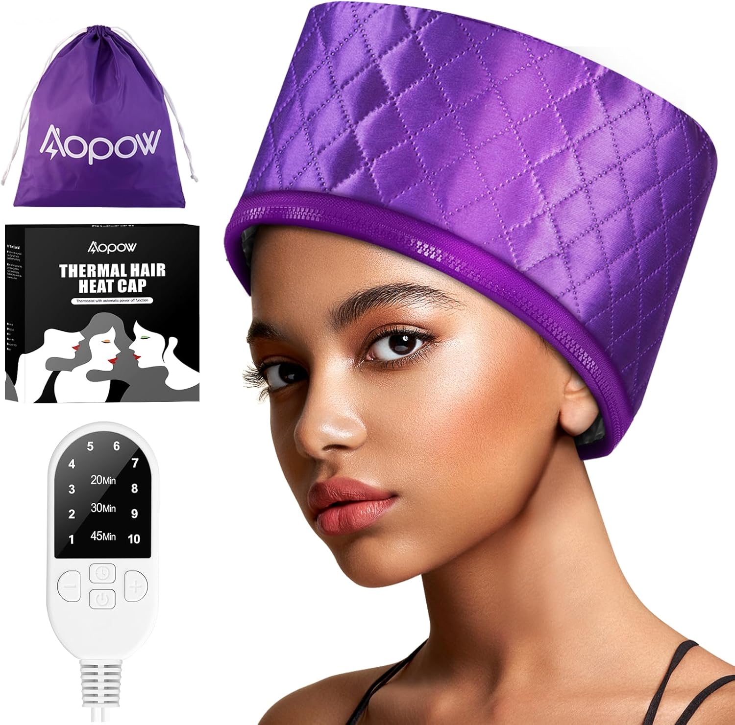 Amazon.com: Thermal Steam Cap for Natural Hair Treatment: 10-Level ...