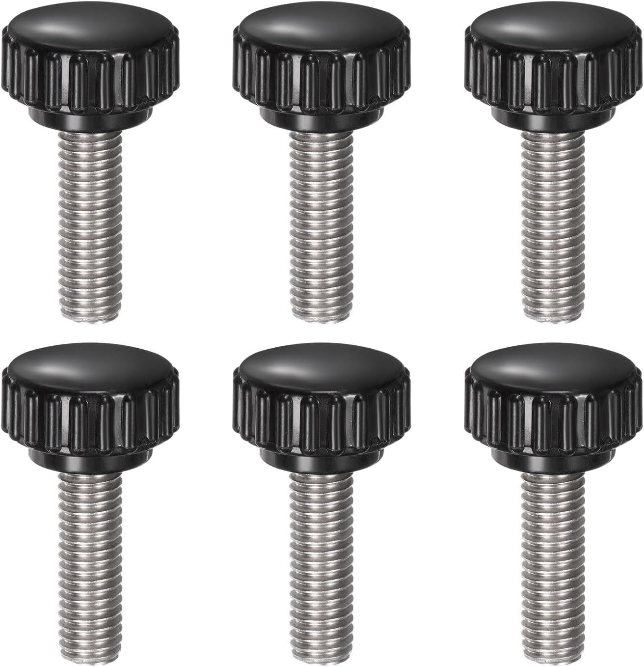 Amazon.com: uxcell 6pcs Knurled Clamping Knobs M8 x 25mm Metric 304 ...
