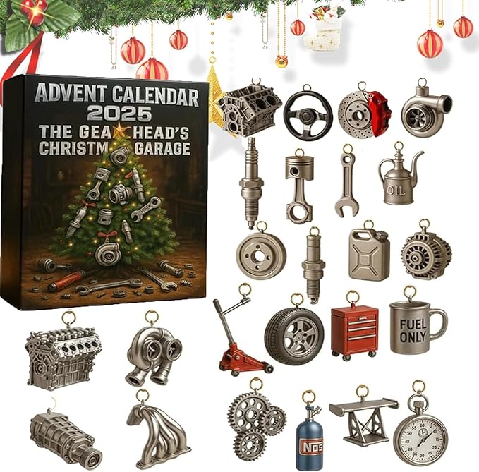 Amazon.com: Advent Calendar 2025: The Gearhead’s Christmas Garage ...