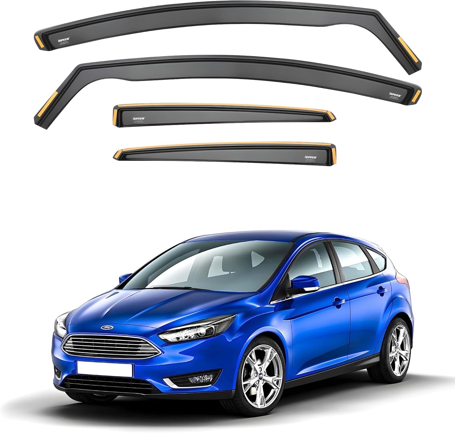 Ispeed Wind Deflectors For Ford Focus mk3 2011-2018 5 Door Hatchback ...