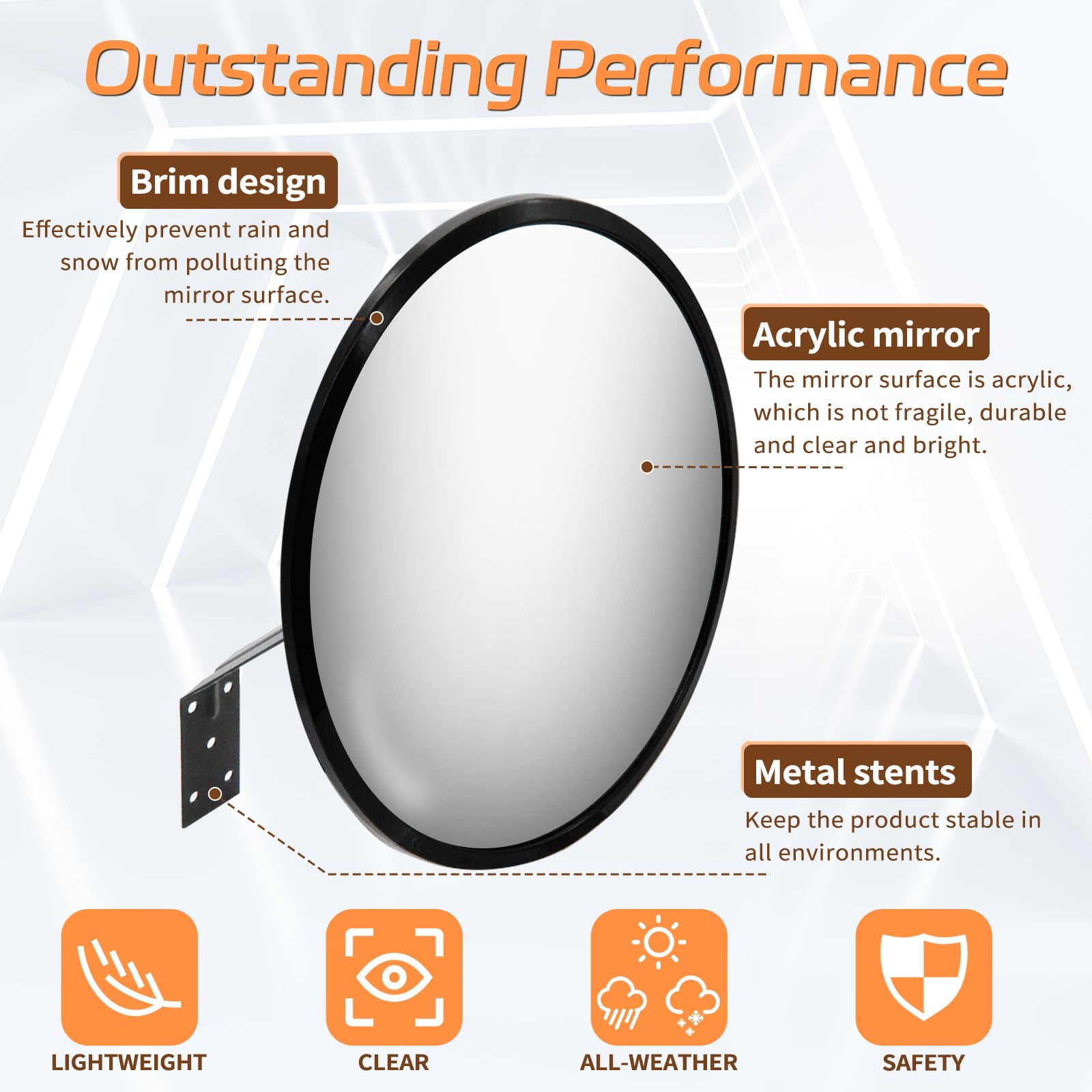 Snapklik.com : UCANVIN 12-Inch Convex Mirror, Safety Traffic Mirror ...