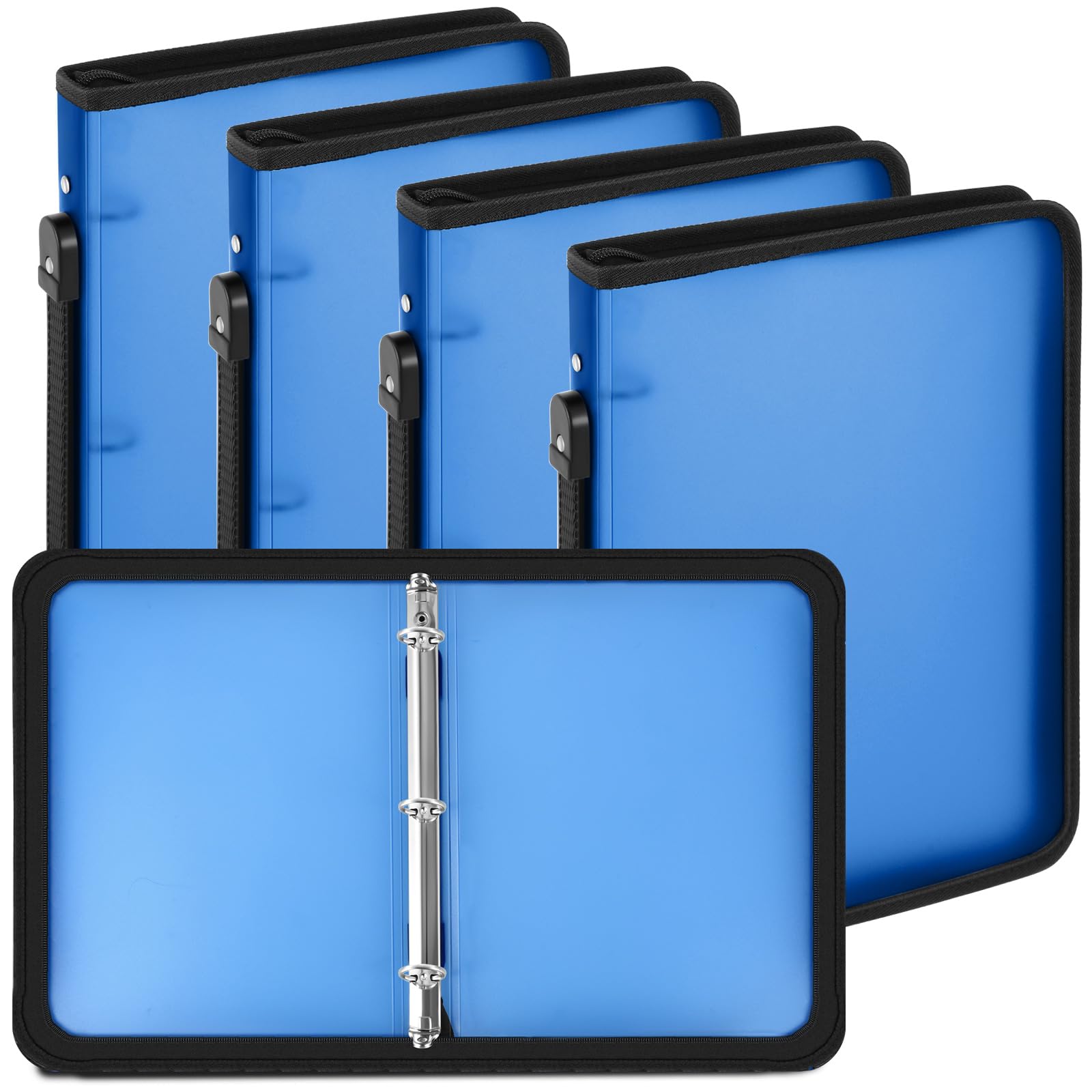 Snapklik.com : Teling 4 Pcs Plastic Zipper Binders