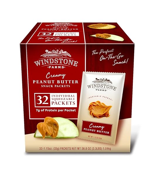 Amazon.com : Windstone Farms Creamy Peanut Butter 32ct 1.15oz Snack ...