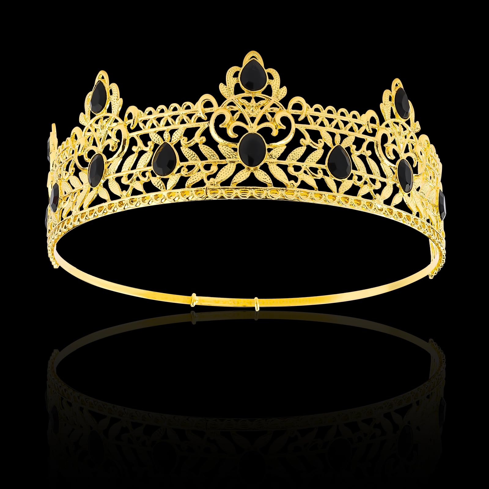 Amazon.com : TOBATOBA King Crowns for Men, Gold Prom King Crown ...