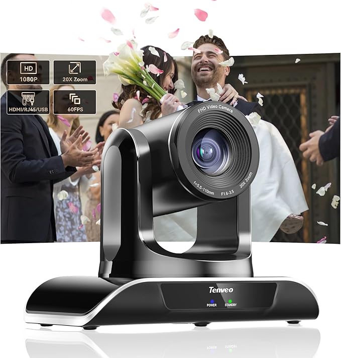 Tenveo HDMI/RJ45/USB PTZ Conference Room Camera 20X Optical Zoom IP ...