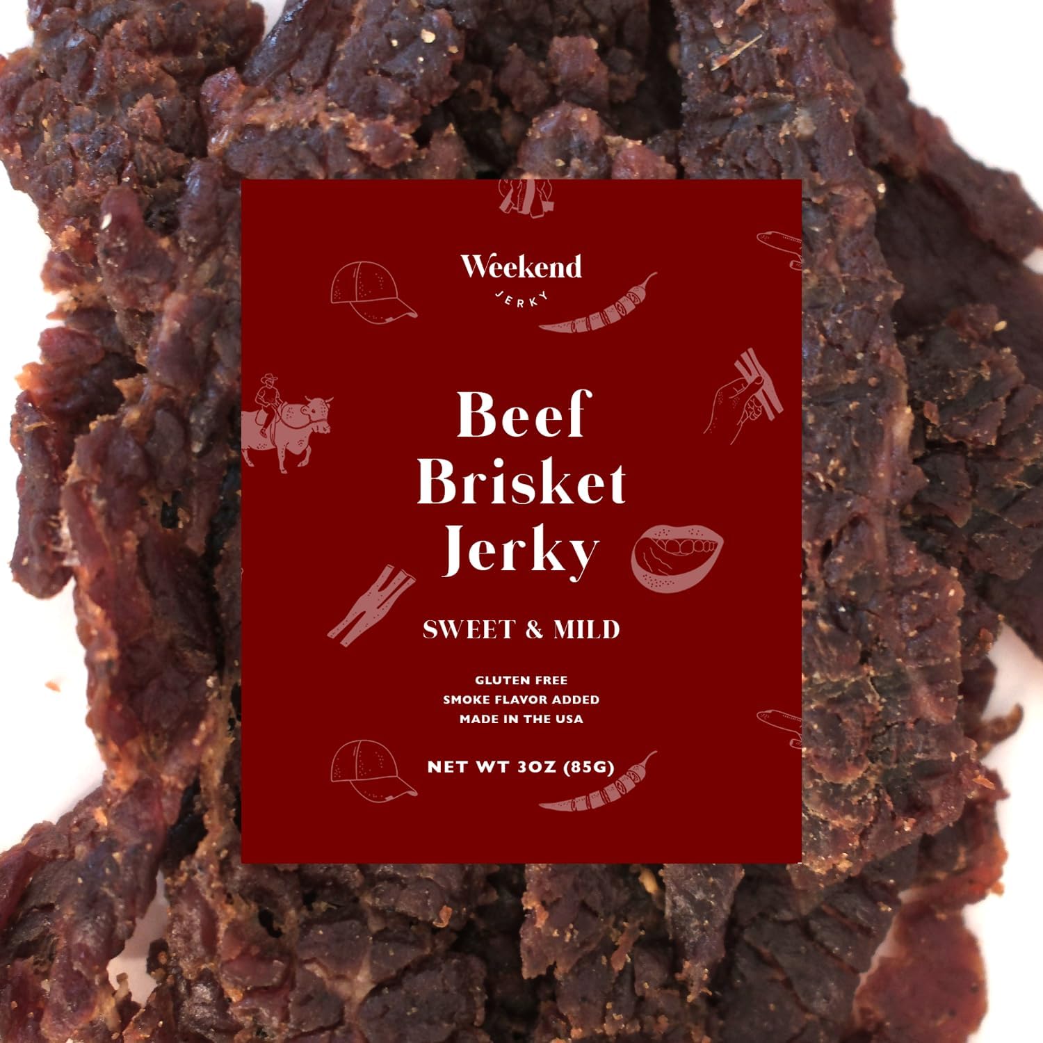 Amazon.com: Sweet & Mild Beef Brisket Jerky, Gluten Free, Smoke ...