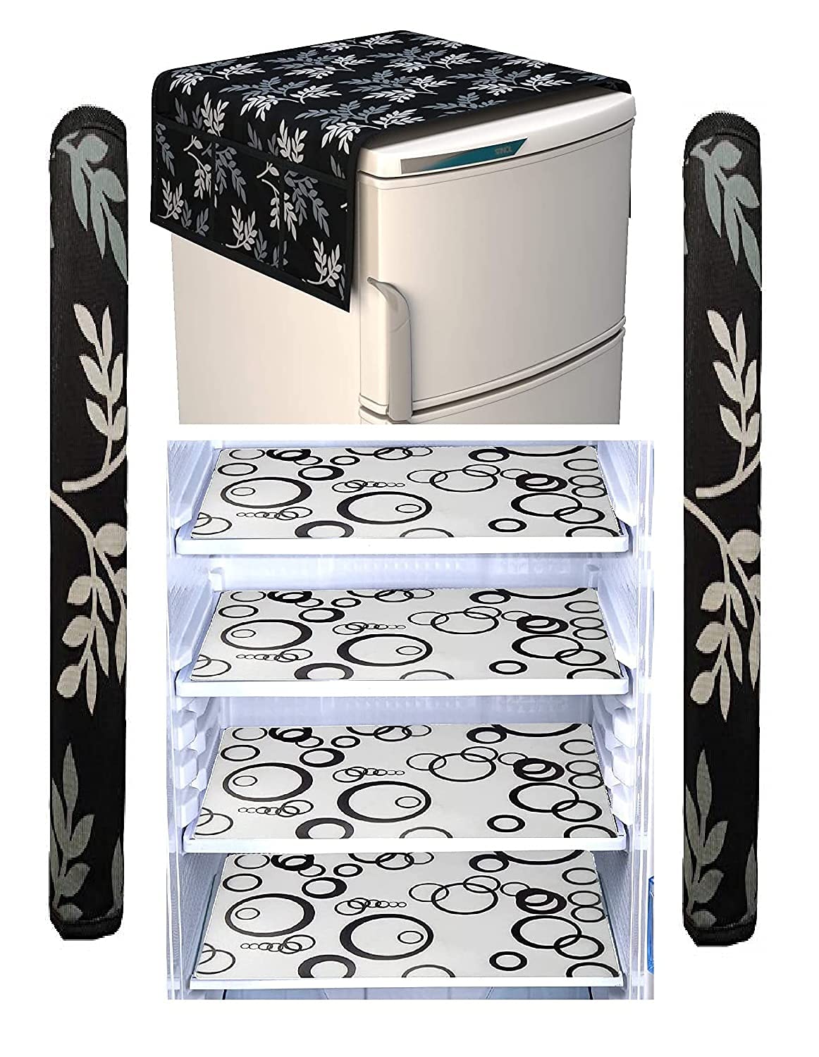 Brewel Satisfly Combo of Kitchen Refrigerator Cover Fridge Top Cover, 2 ...