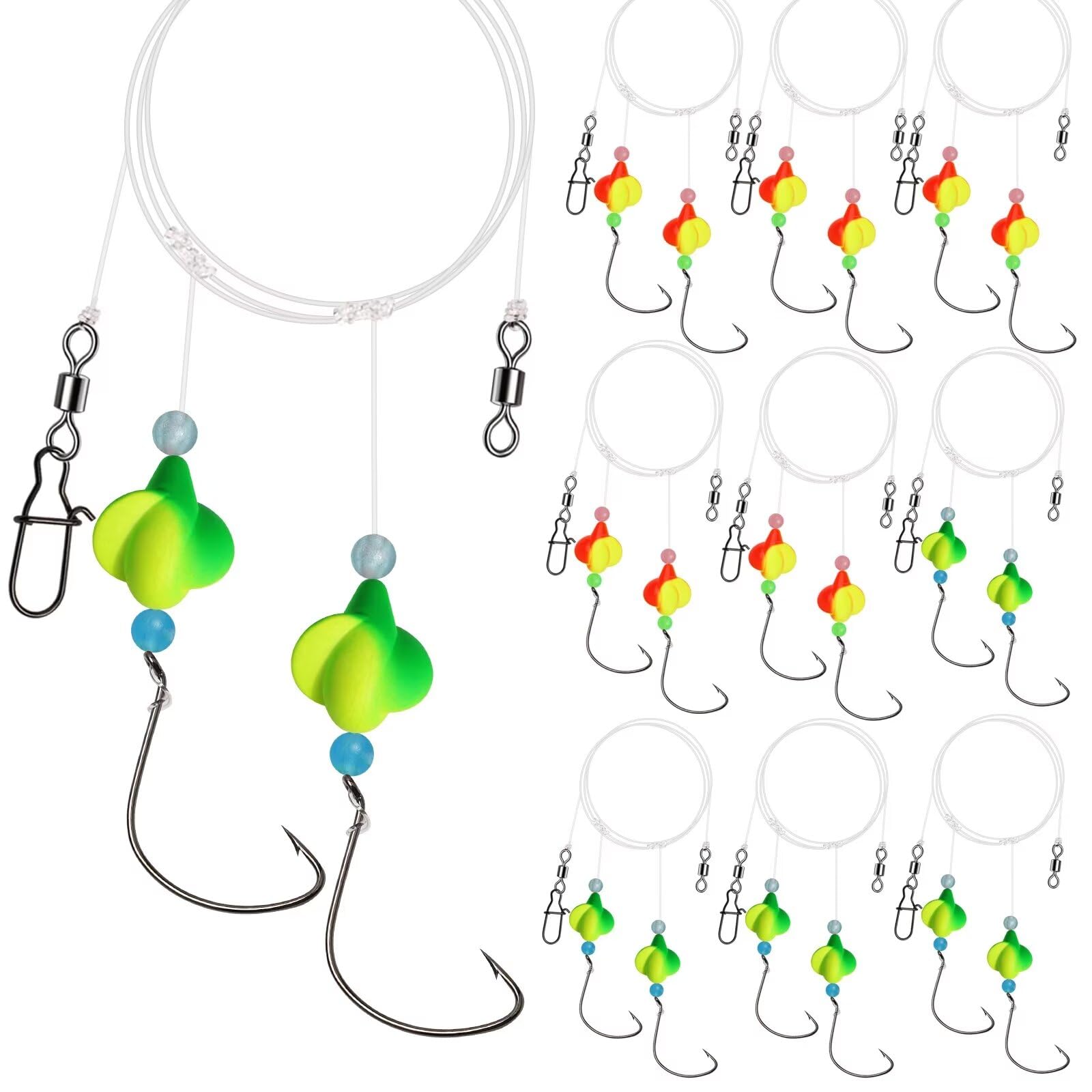 Snapklik.com : 10PCS Pompano Rigs For Surf Fishing Pompano Floats Pre ...