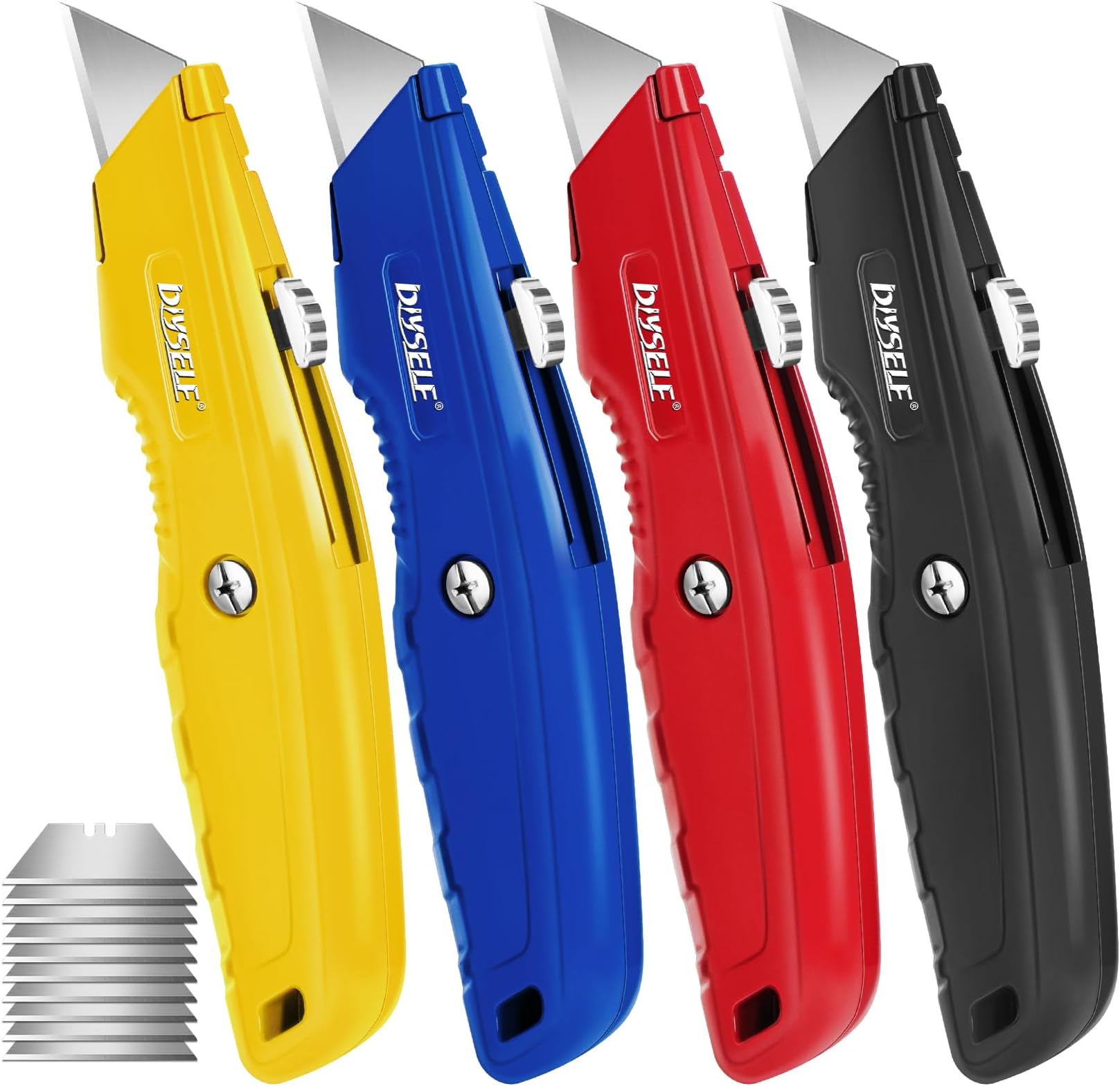 DIYSELF Premium Utility Knife, Box Cutter Retractable Heavy Duty, Razor ...