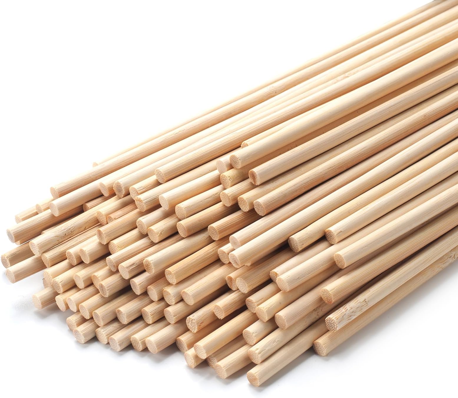 Amazon.com: DLOnline 150Pcs Wooden Dowel Rods Wood Sticks - 1/4 x 12 ...