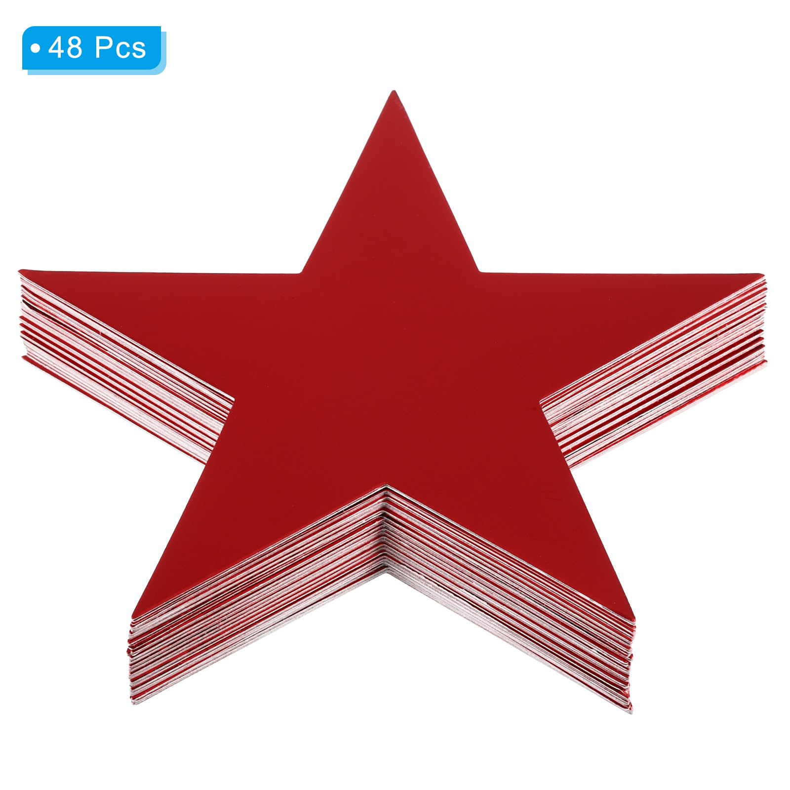 PATIKIL 6″ Star Cutouts, 48 Pack Star Cutout Double Printed Paper Stars ...
