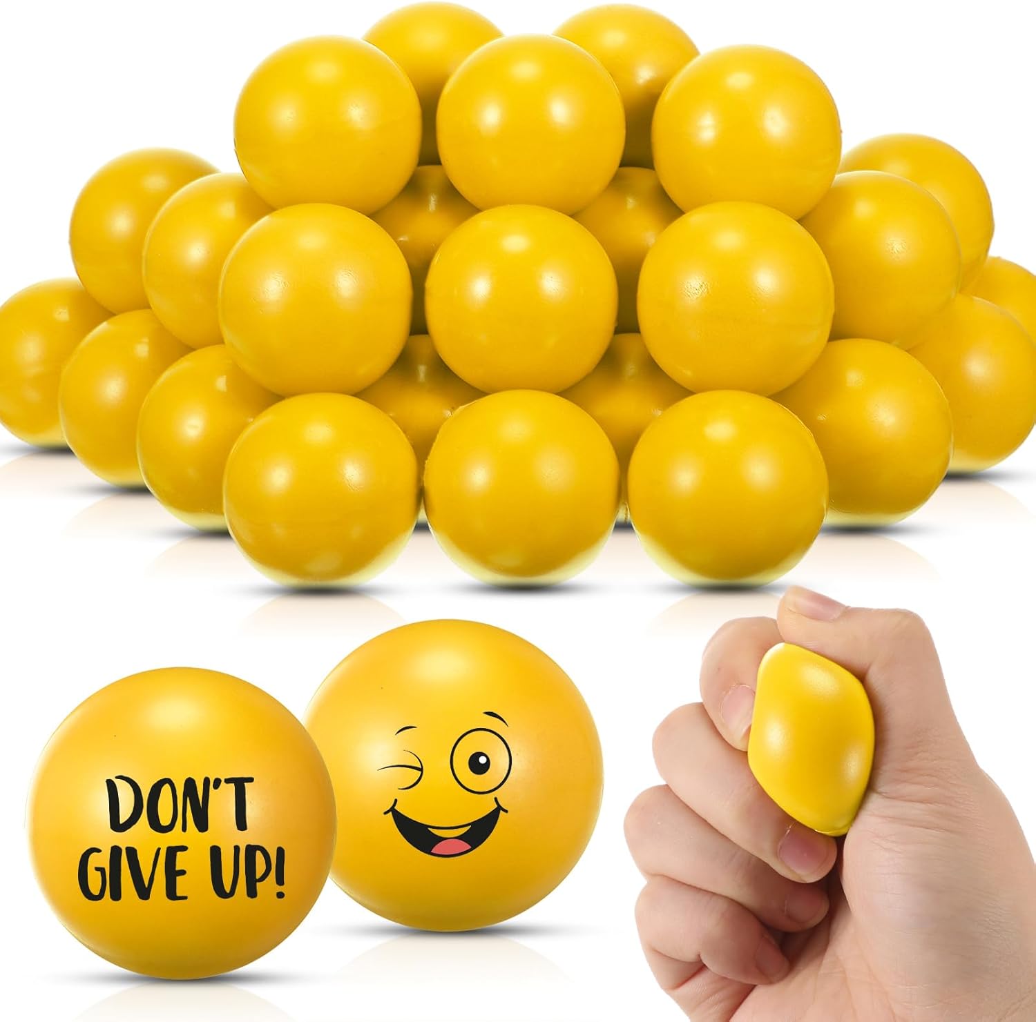 Amazon.com: Syhood 10 Pack Easter Mini Stress Balls 1.57 Inches DIY ...