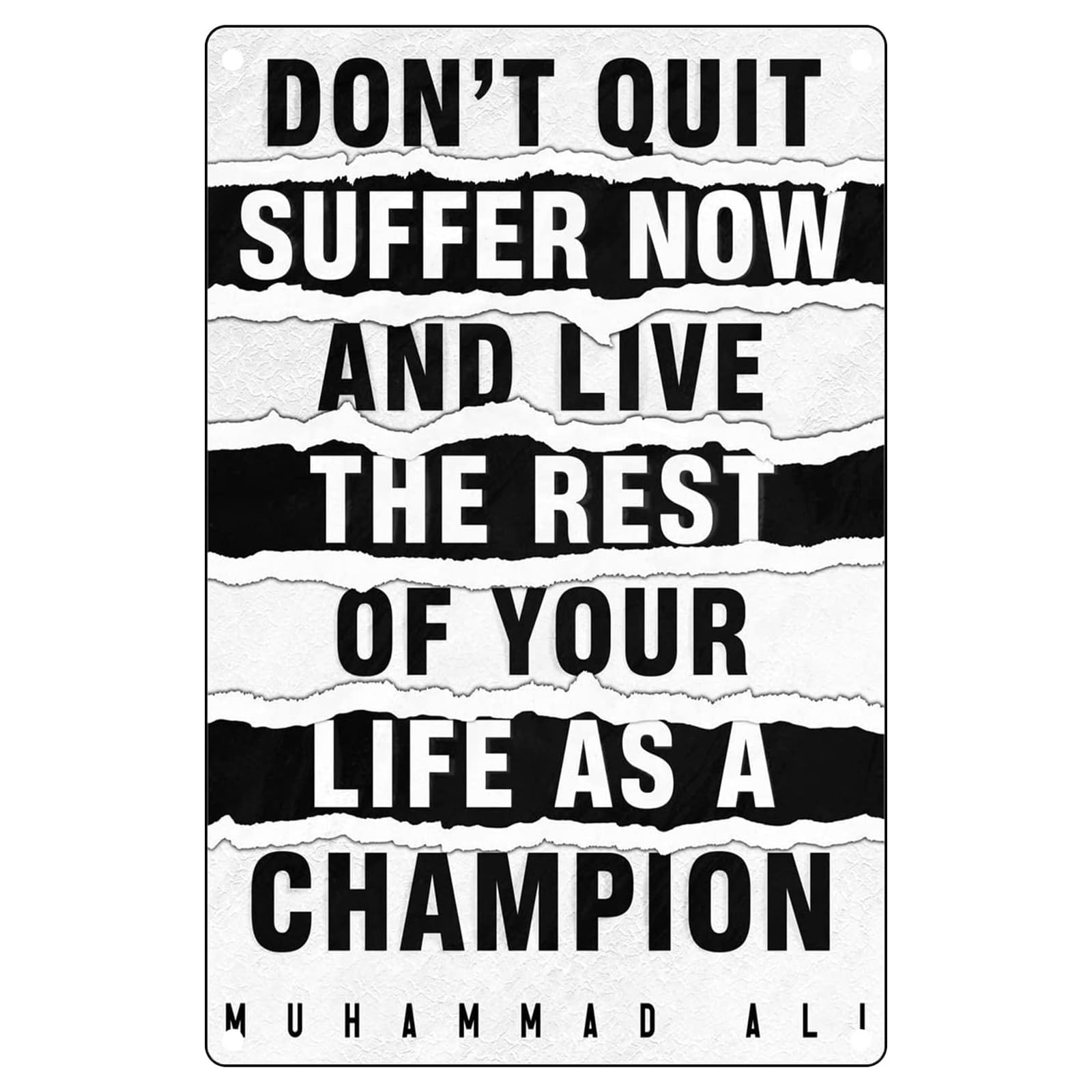Amazon.com: Motivational Art Poster Vintage Metal Sign Don't Quit ...
