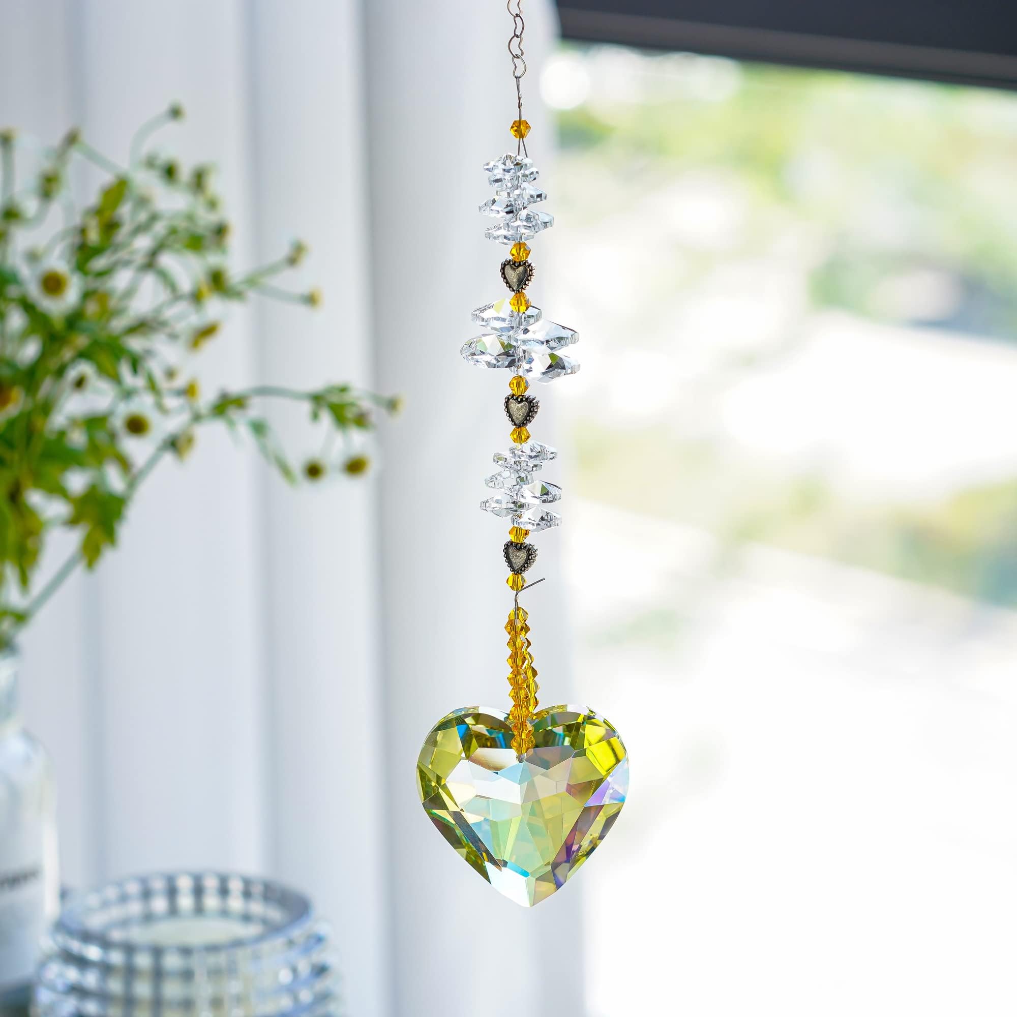 Amazon.com: H&D Crystal Rhinestones Suncatcher Window Hang Pendant ...
