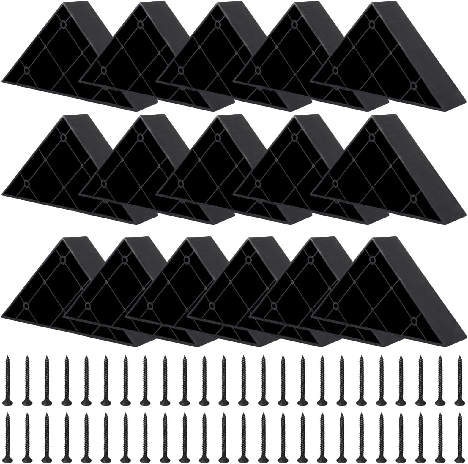 Amazon.com: JSP Manufacturing 3" Triangle Plastic Furniture Black ...