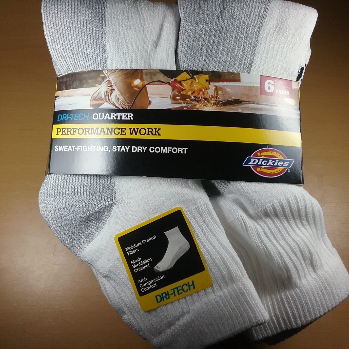 $6/mo - Finance Dickies Men's Dri-Tech Moisture Control Quarter Socks ...