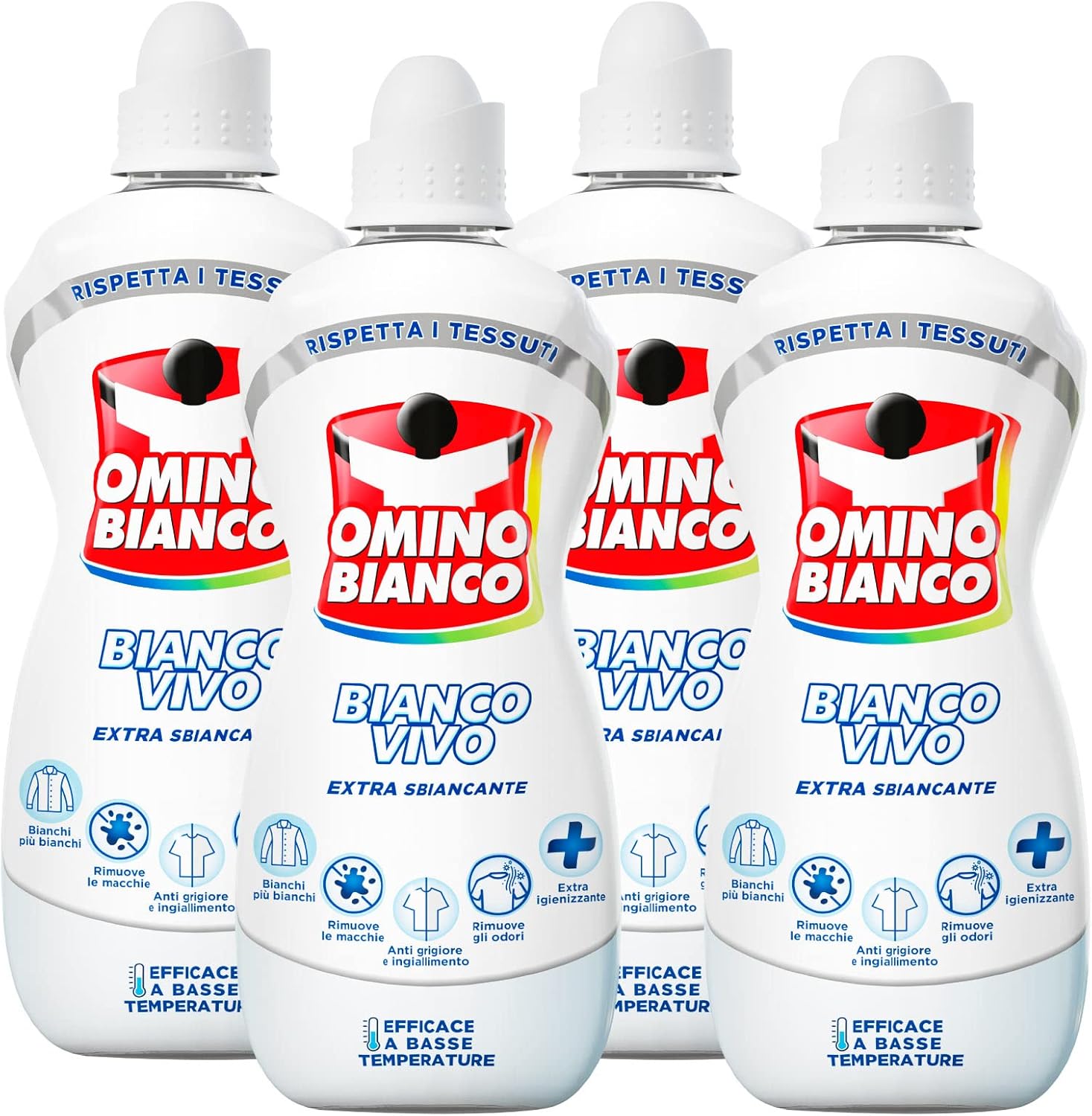 Omino Bianco - Additivo Lavatrice Bianco Vivo 5 Azioni in 1 per Bucato ...