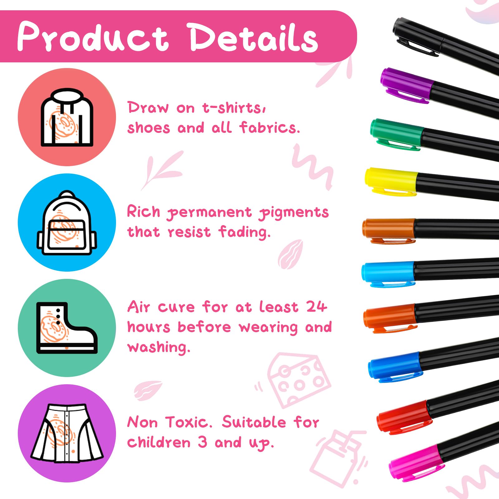 Snapklik.com : Newwiee 55 Pcs DIY Baby Bibs Set Includes 22 White ...