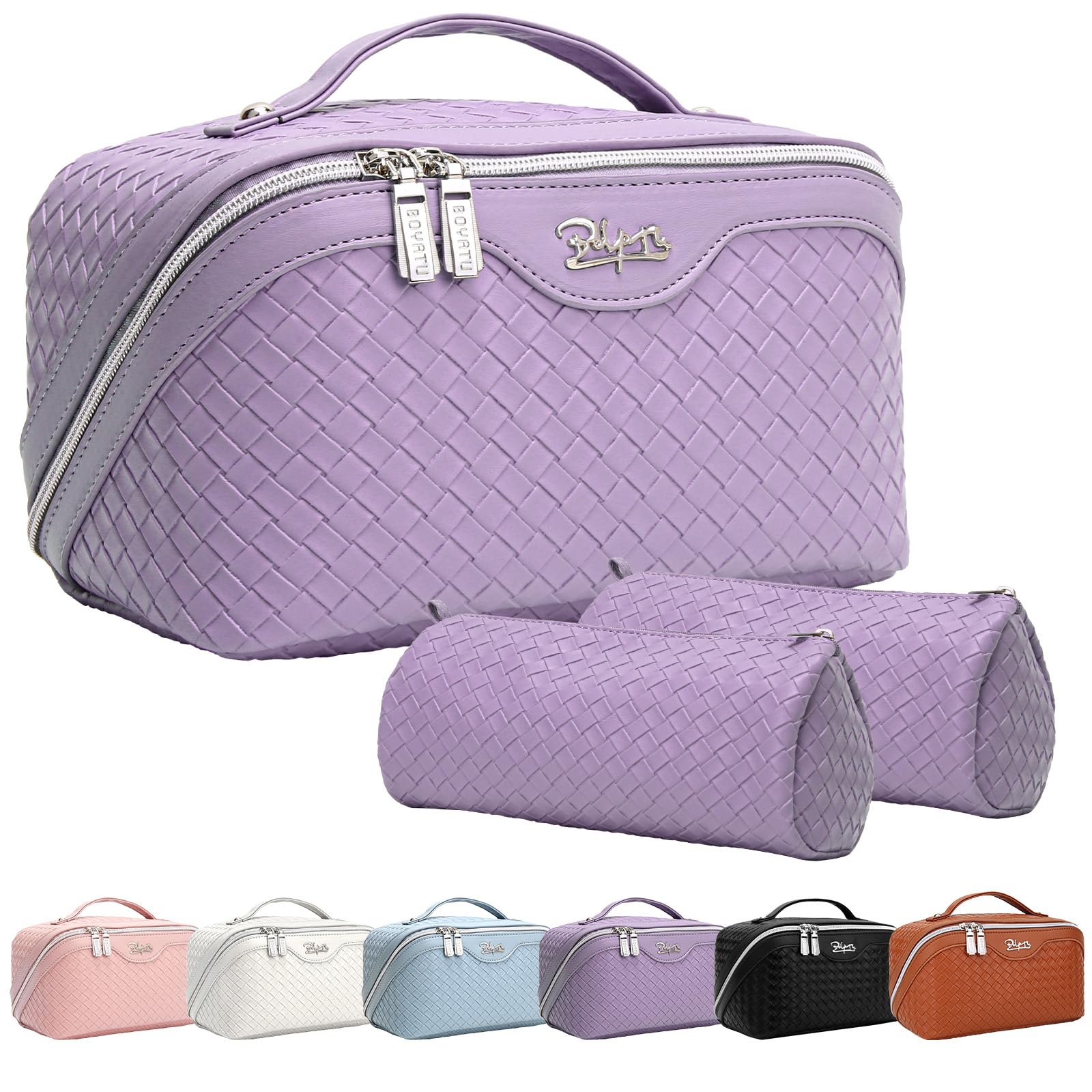 Travel Makeup Bags Cosmetic Organizer Bag: Large Capacity Make up Bag ...