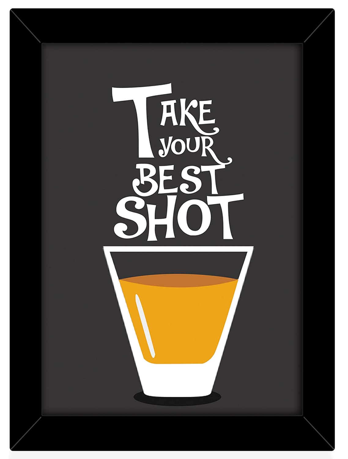 TIED RIBBONS Alcohol Shot Humour,Typography, Motivation quote Wall ...