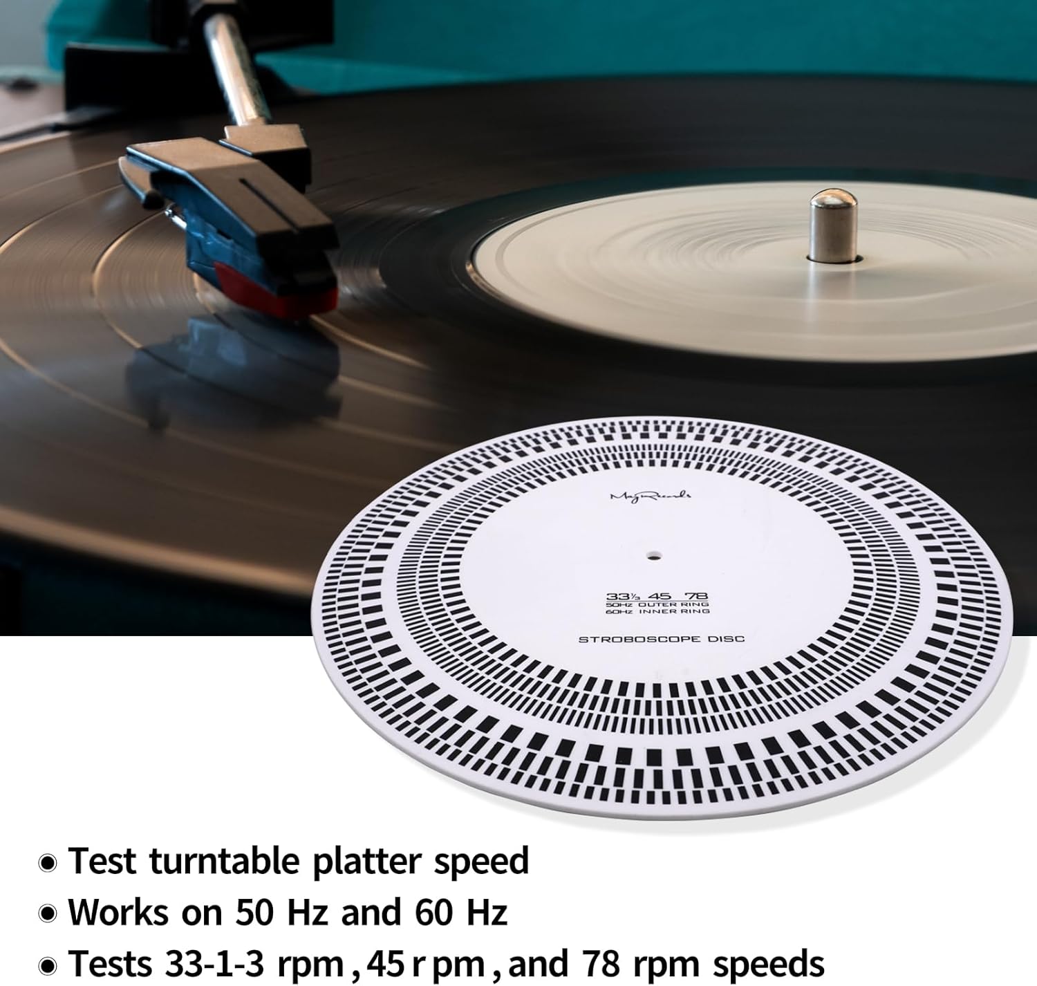 sdroceRyaM Turntable Strobe Disc LP Stroboscope Mat Tests Rotational ...