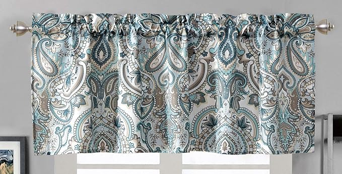 Amazon.com: Grand Linen Modern Printed Grommet Window Valance 54 inch ...