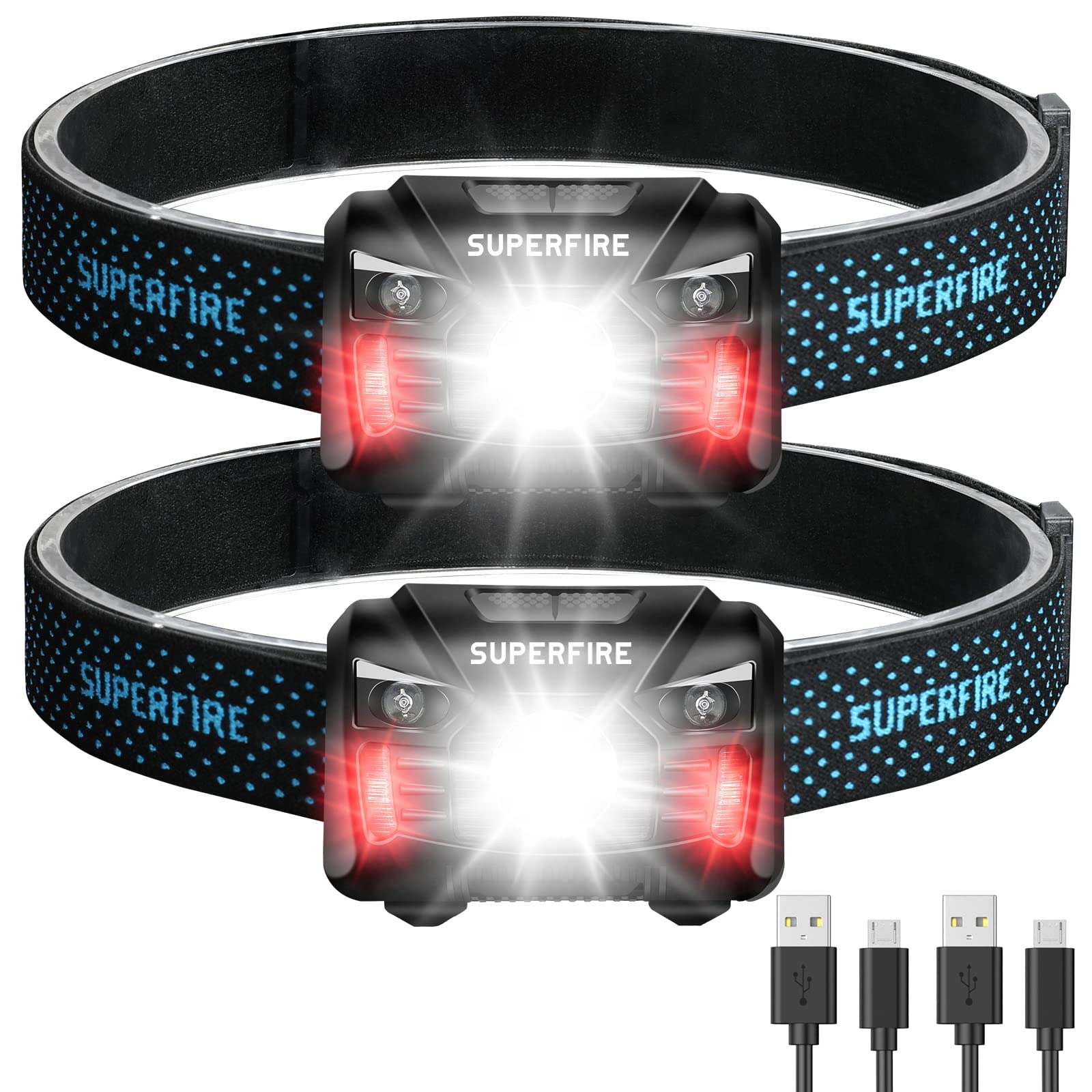 Buy SuperFire Head Torch HL06 Sensor Headlamp Ultra-Light Super Bright ...