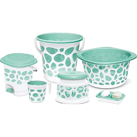 Milton Duplex Spa 3 Piece Set, Blue | 20 litres Bucket with Mug & Stool ...