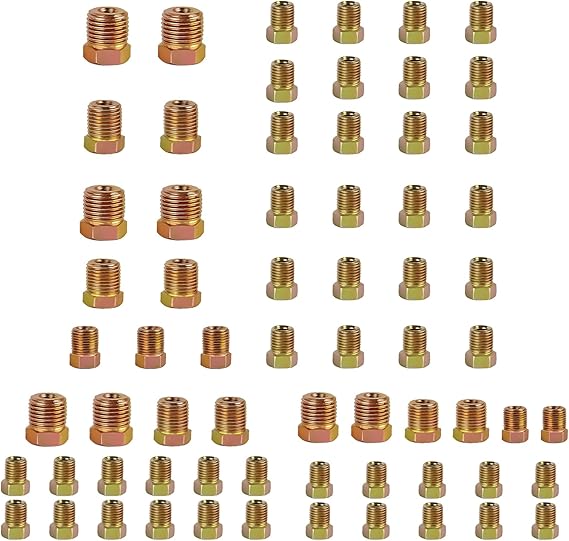 Amazon.com: MuHize Brake Line Fitting Kit - 67 PCS Brake Line Nuts ...