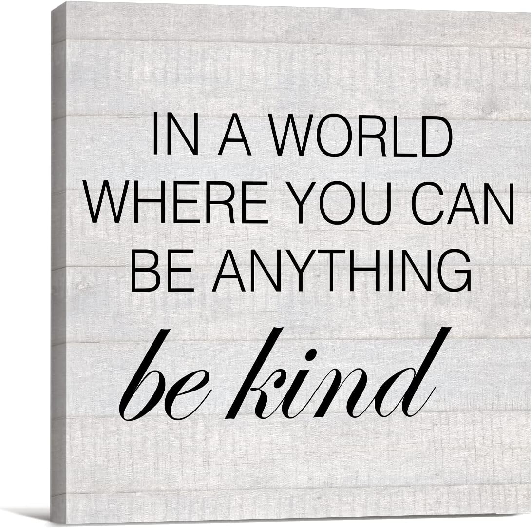 Amazon.com: Country Be Kind Canvas Prints Wall Art Decor Desk Sign ...