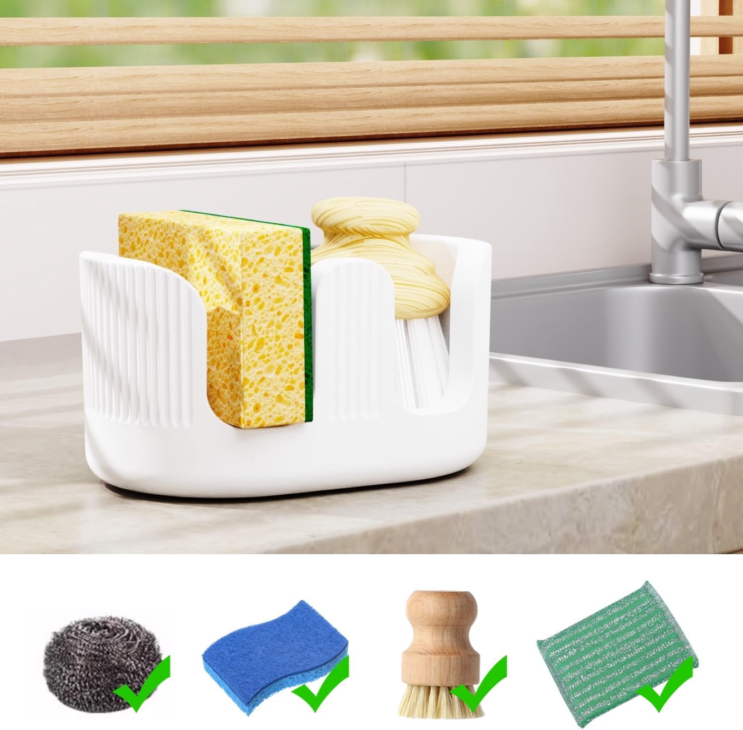 Amazon.com - BekPooQ Ultra Absorbent Stone Sponge Holder for Kitchen ...