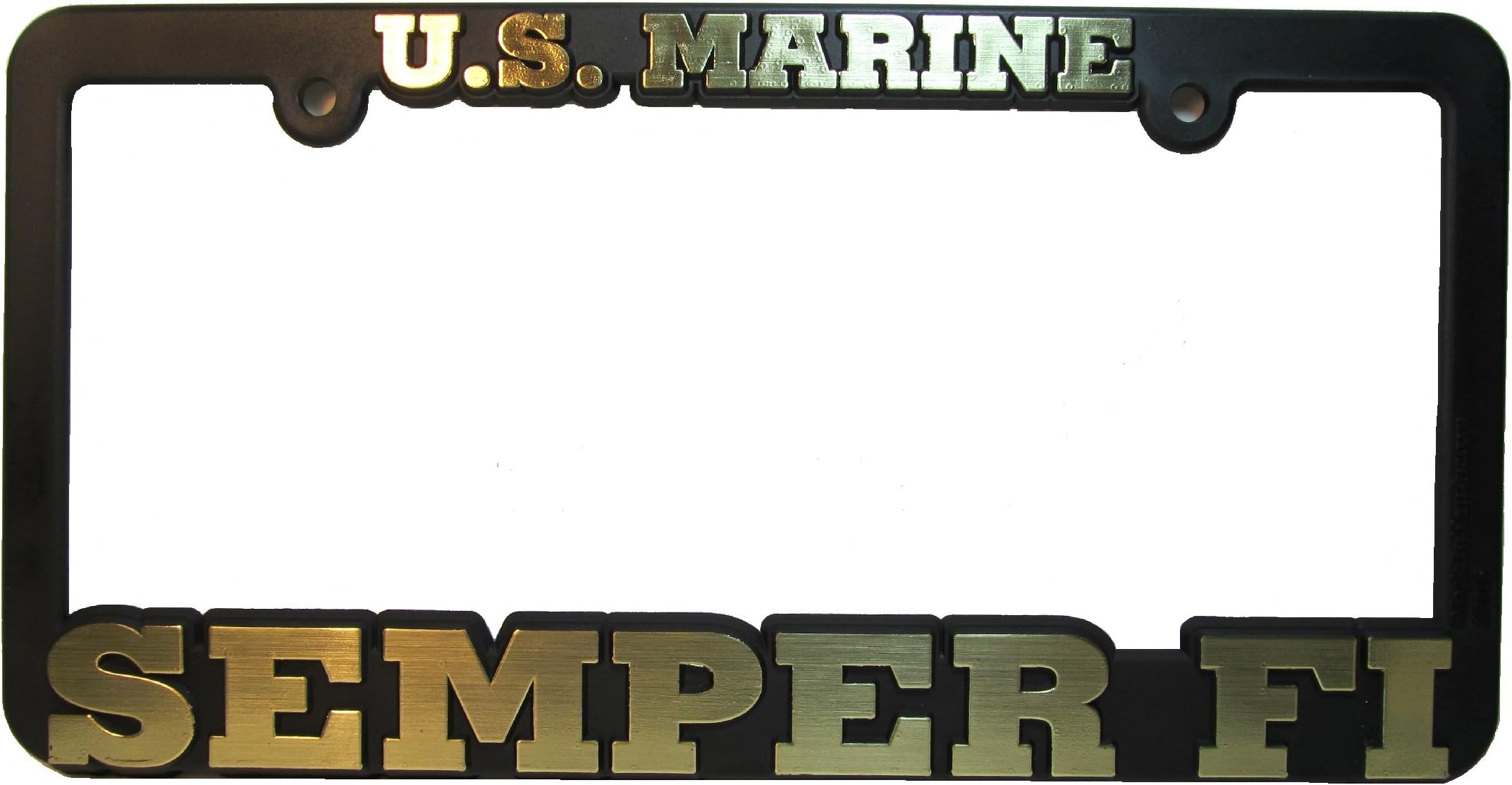 Amazon.com: US Marine Corps Semper Fidelis Auto License Plate Chrome ...