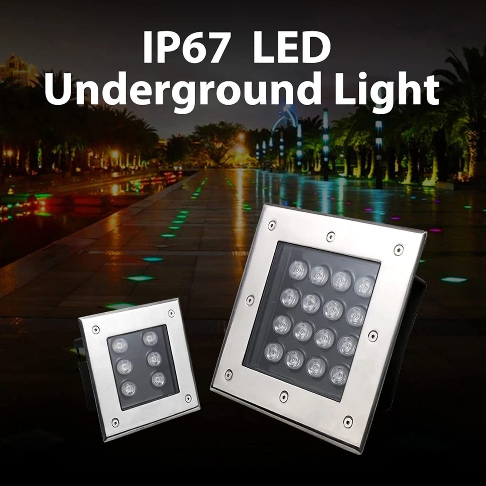 Square Led Deck Lights Pool Outdoor IP67 Waterproof Inground Swimming