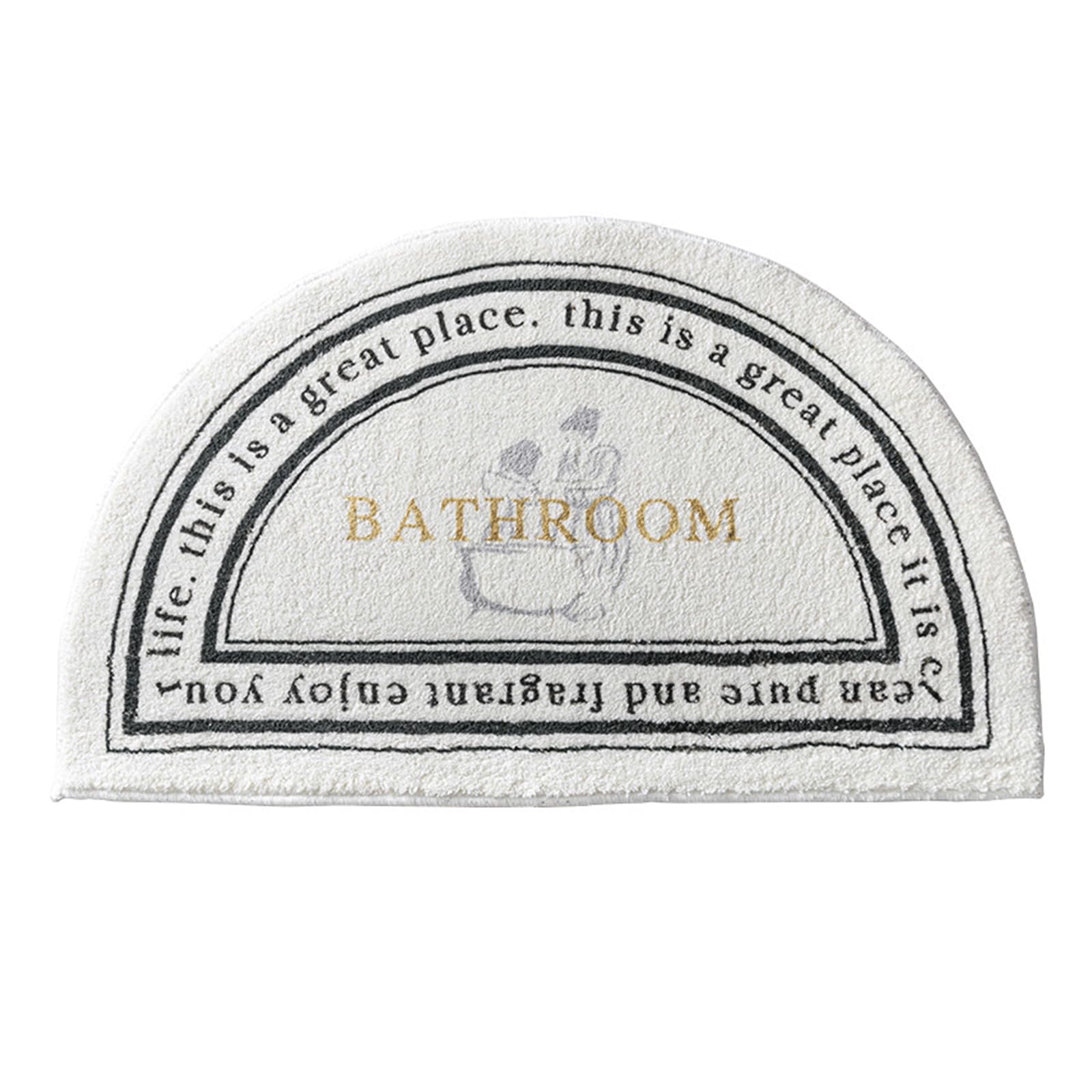 Amazon.com: Bathroom Rugs Half Circle Bath Mat&Retro Rug Half Round ...