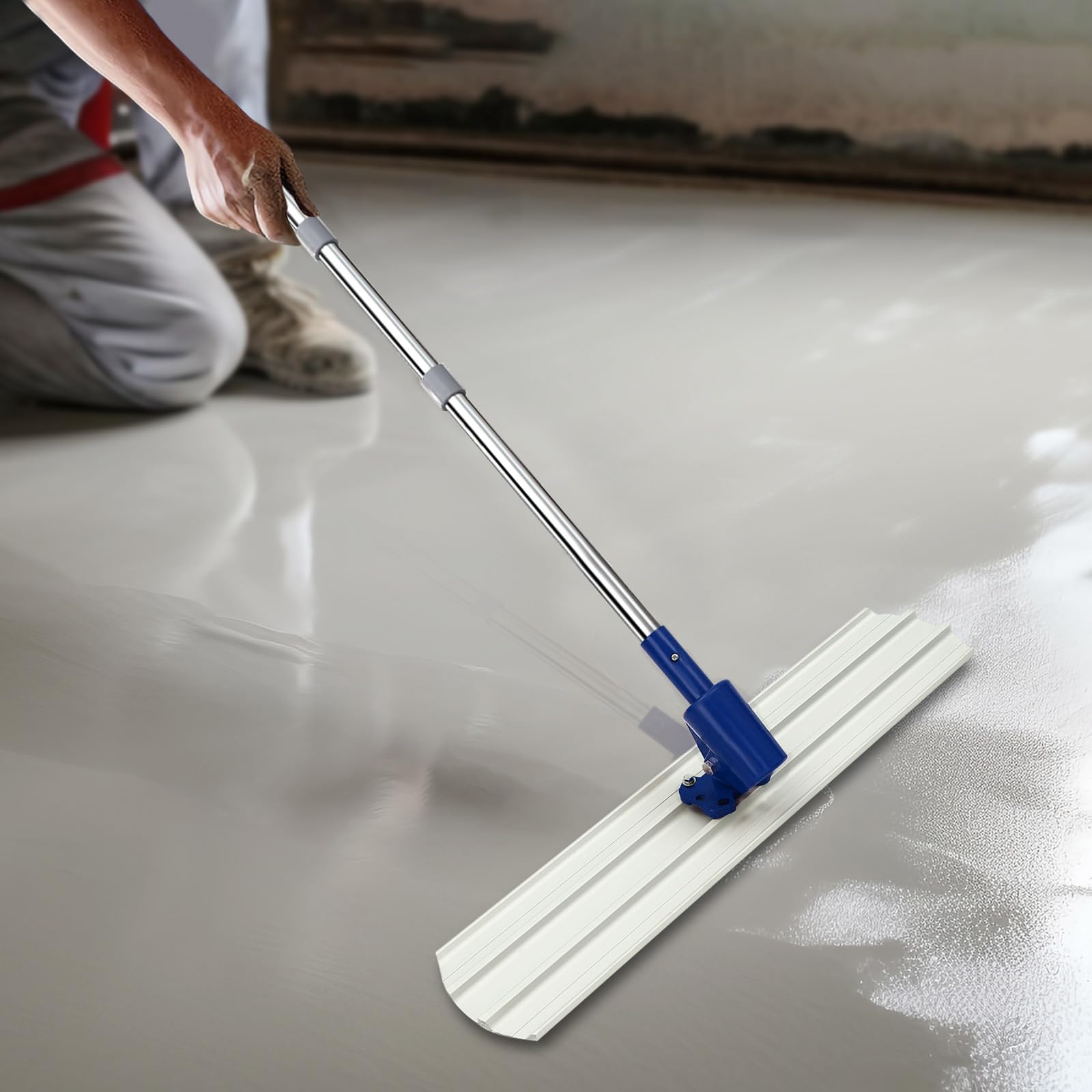 Bull Concrete Float Tools 35 x 8" Blue Round End Titanium-magnesium ...